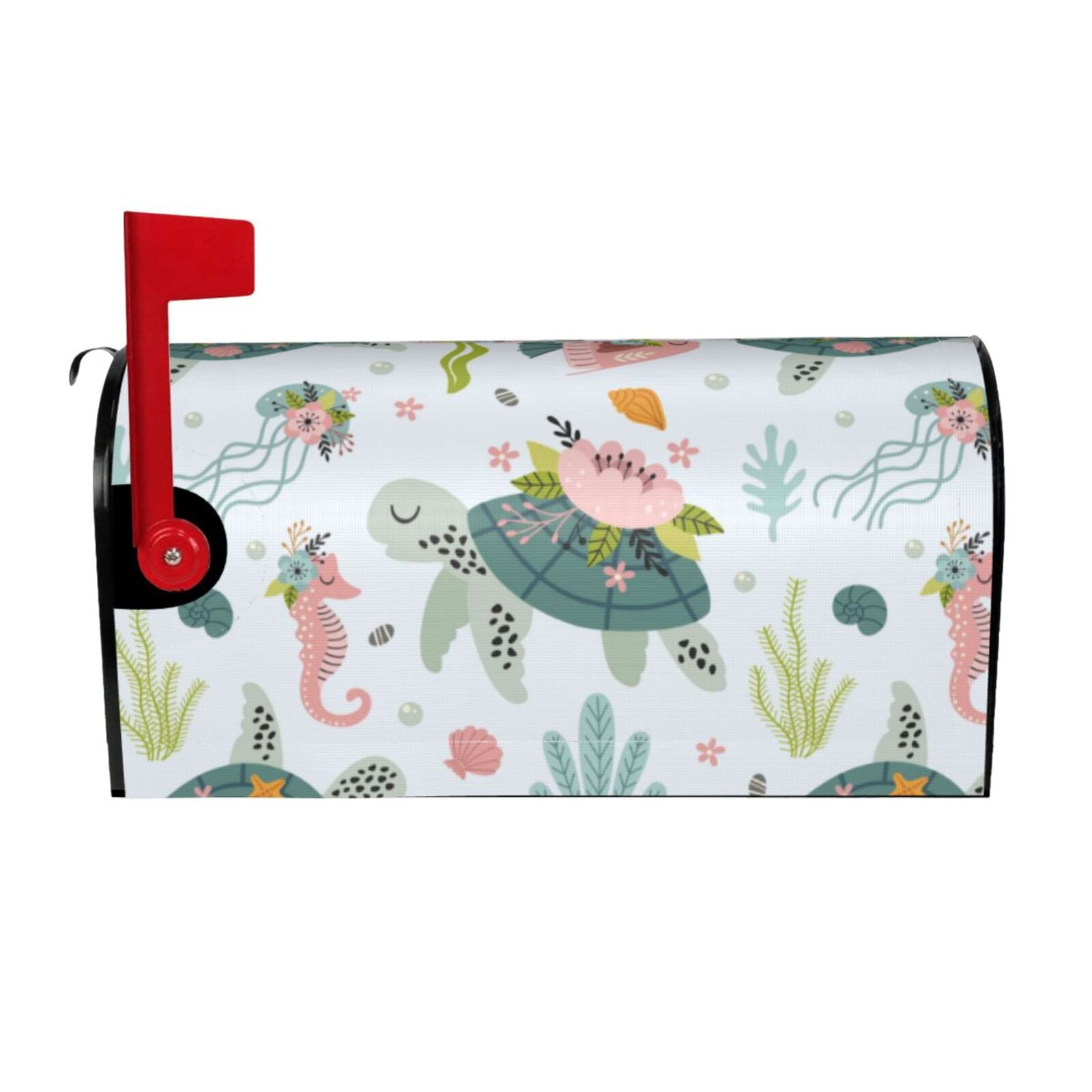Bingfone Turtle And Sea Life Magnetic Mailbox Cover Standard Size For ...