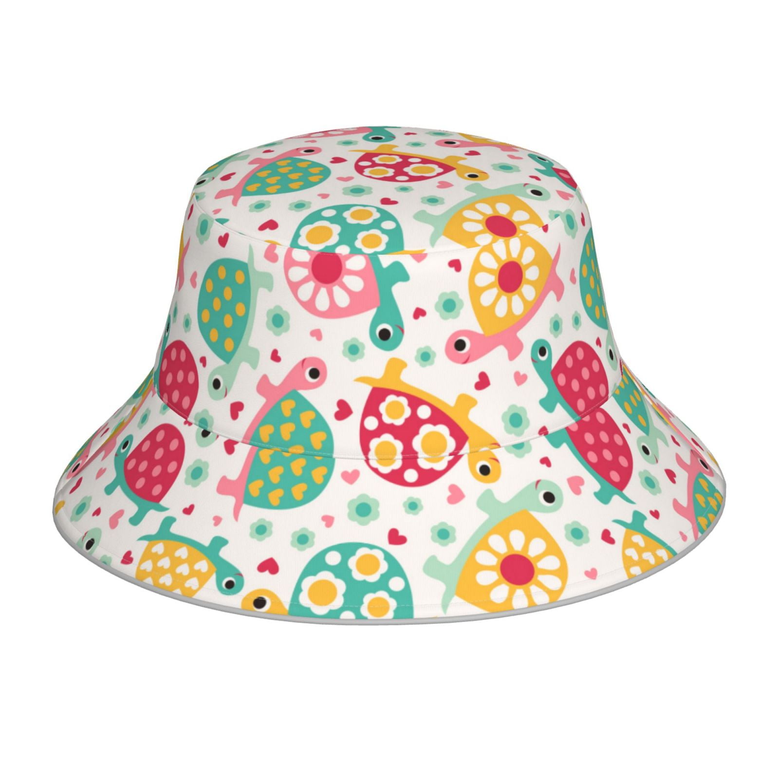Bingfone Turtle Flower Bucket Hat for Men Women,Packable Reversible ...