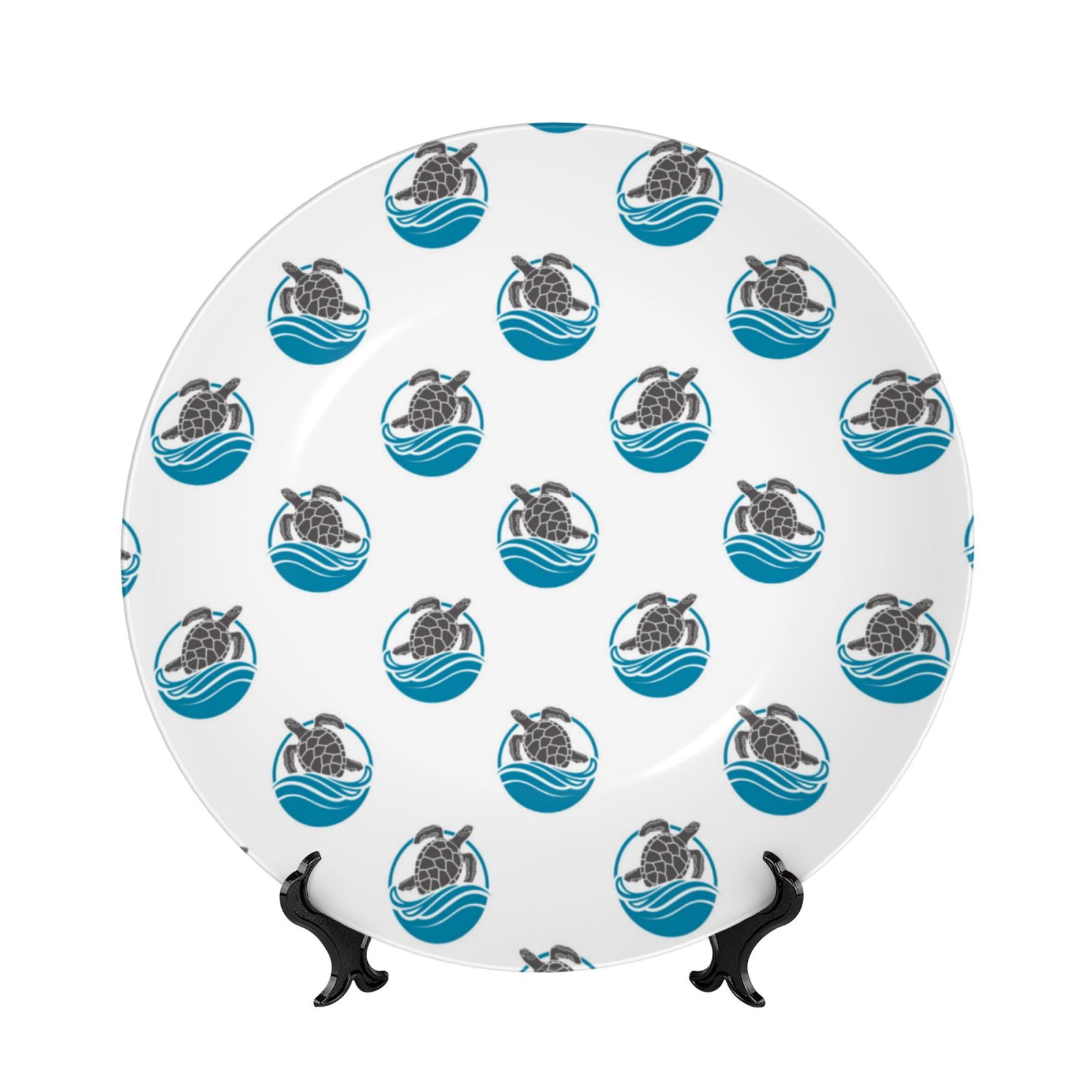 Bingfone Turtle Print Bone China Dinner Decorative Plates,Handmade ...