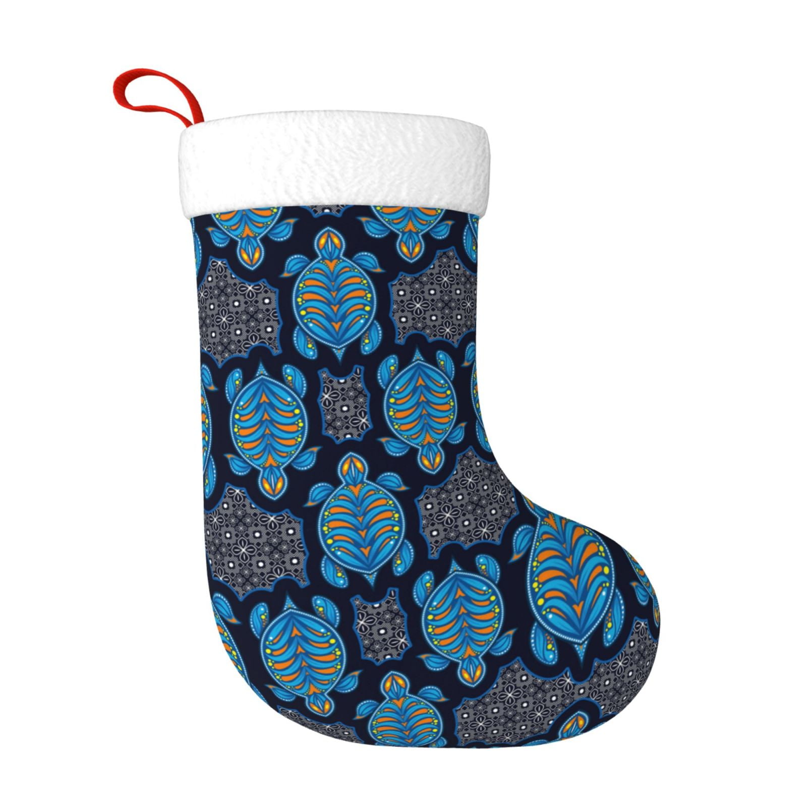 Bingfone Turtle Print Personalized Christmas Stocking - Snowman Design ...