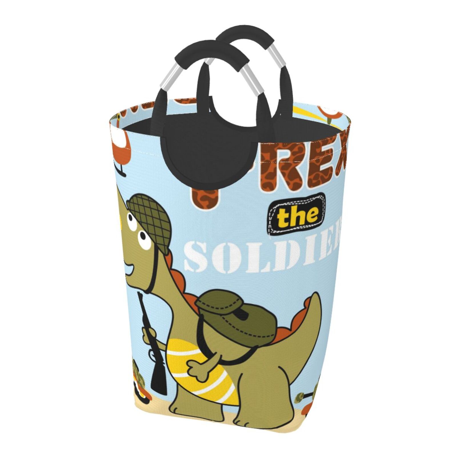 Bingfone Tyrannosaurus Rex The Soldier Laundry Hamper,Large Canvas ...