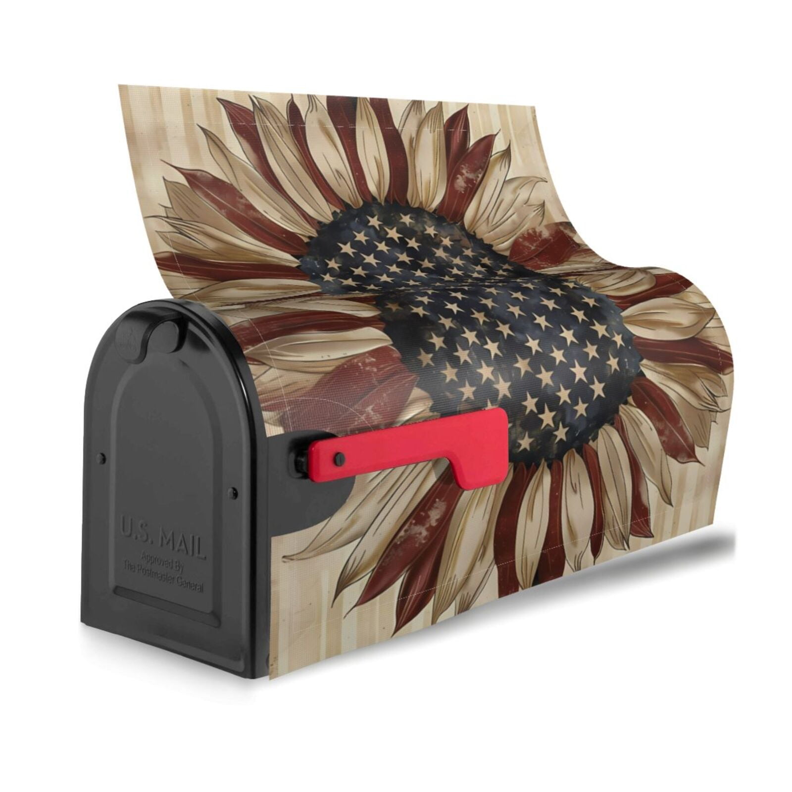 Bingfone USA Sunflower Flag Magnetic Mailbox Cover Standard Size for ...