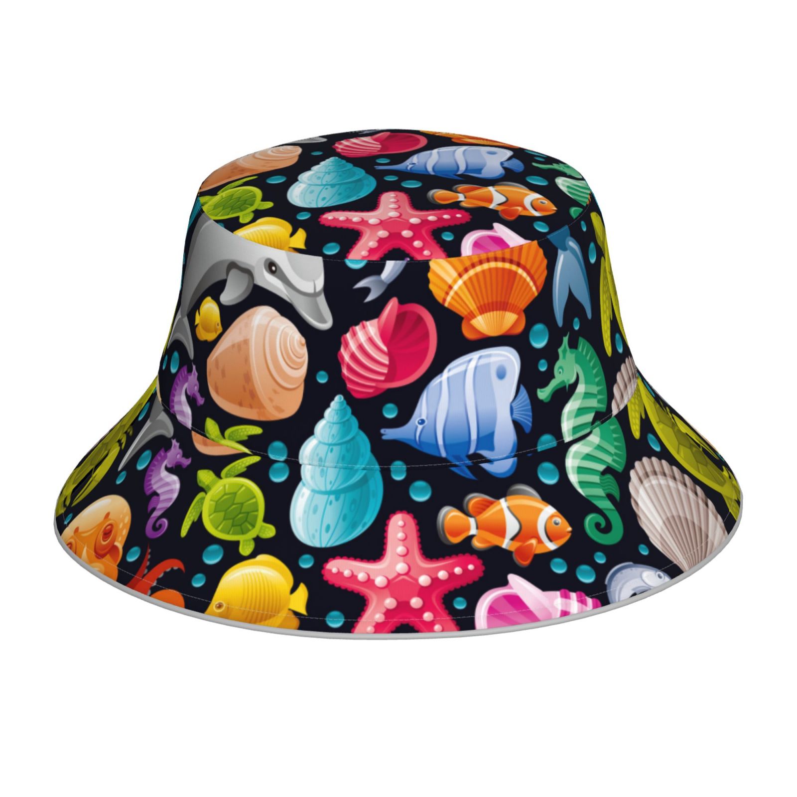 Bingfone Underwater Diving Animals Bucket Hat For Men Women,Packable ...