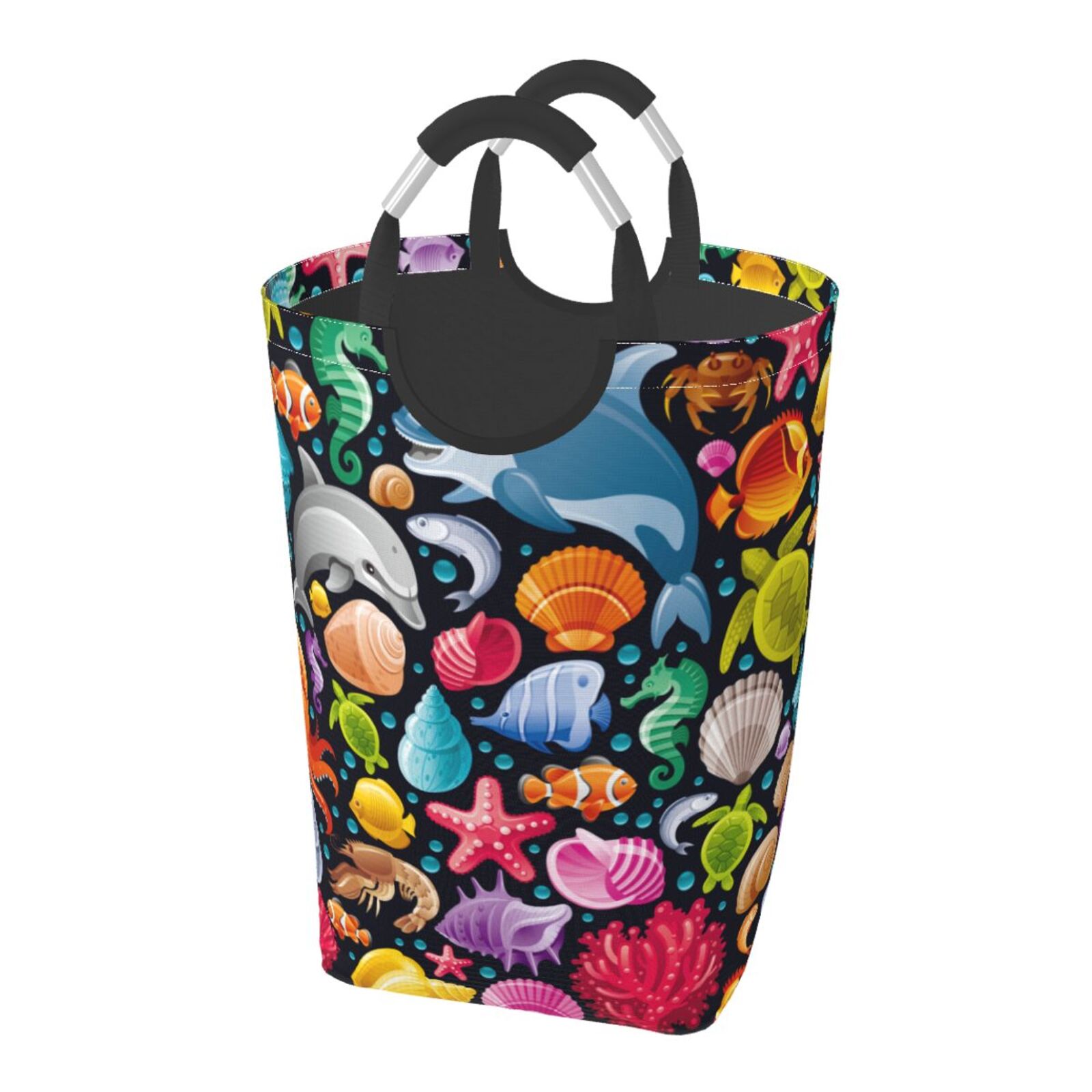 Bingfone Underwater Diving Animals Laundry Hamper,Large Canvas Fabric ...