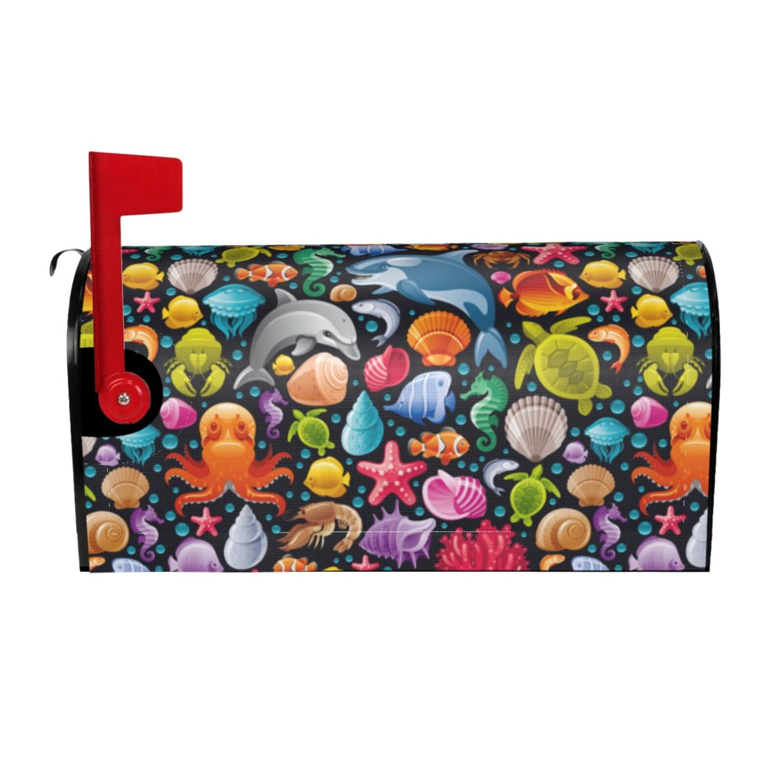 Bingfone Underwater Diving Animals Magnetic Mailbox Cover Standard Size ...