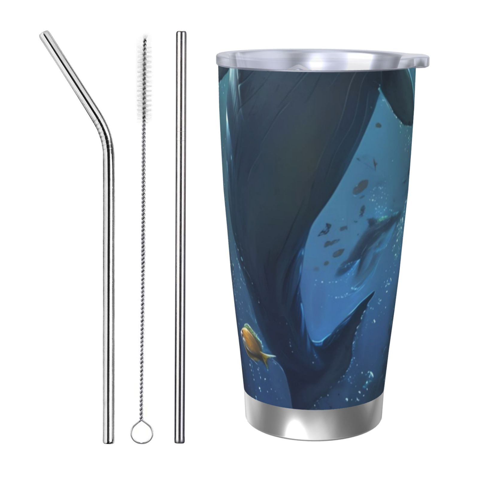 Bingfone Underwater Dolphin for 20 Oz Stainless Steel Travel Mug Double ...