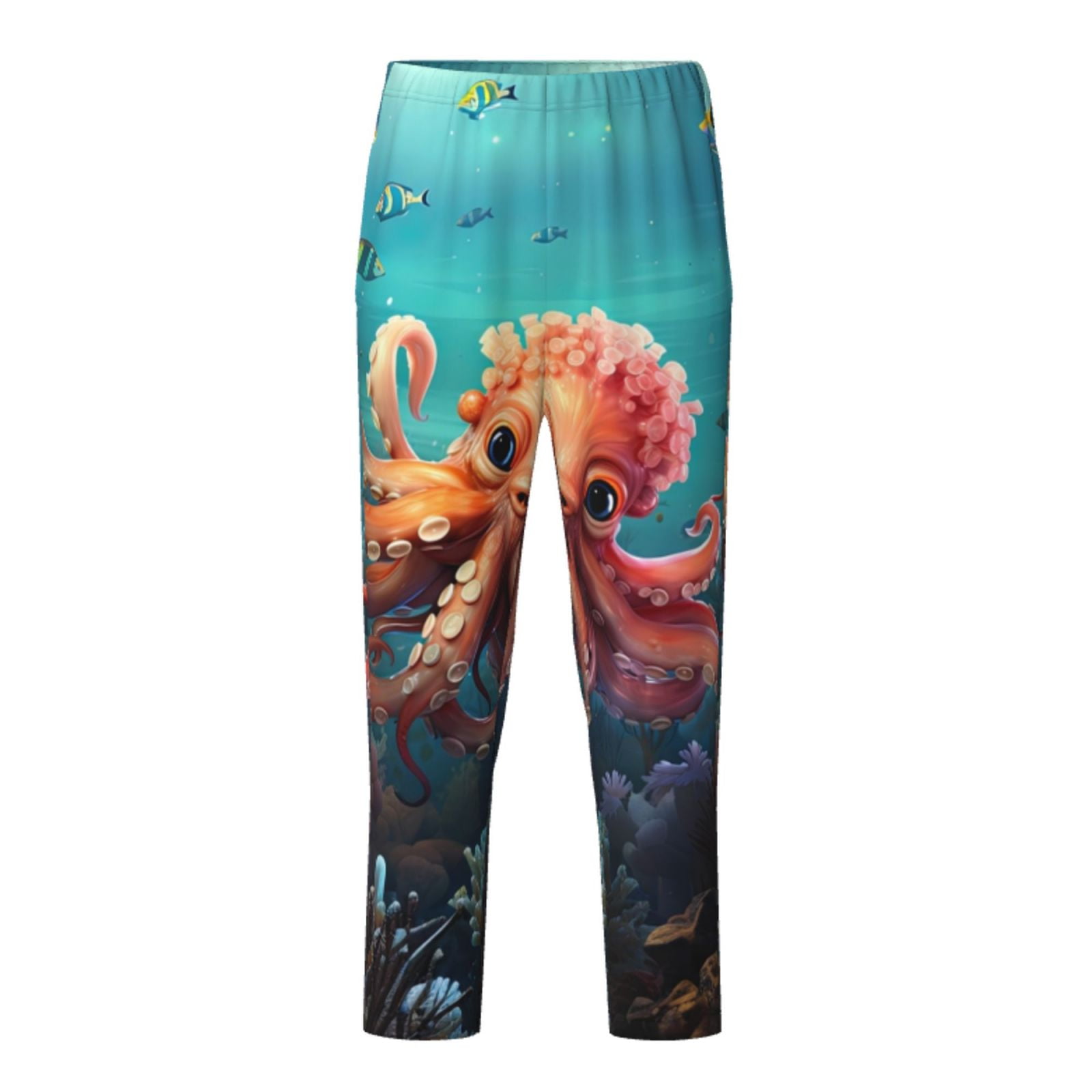 Bingfone Underwater Plant Octopus Print Boys Girls Pajama Pants Lounge ...