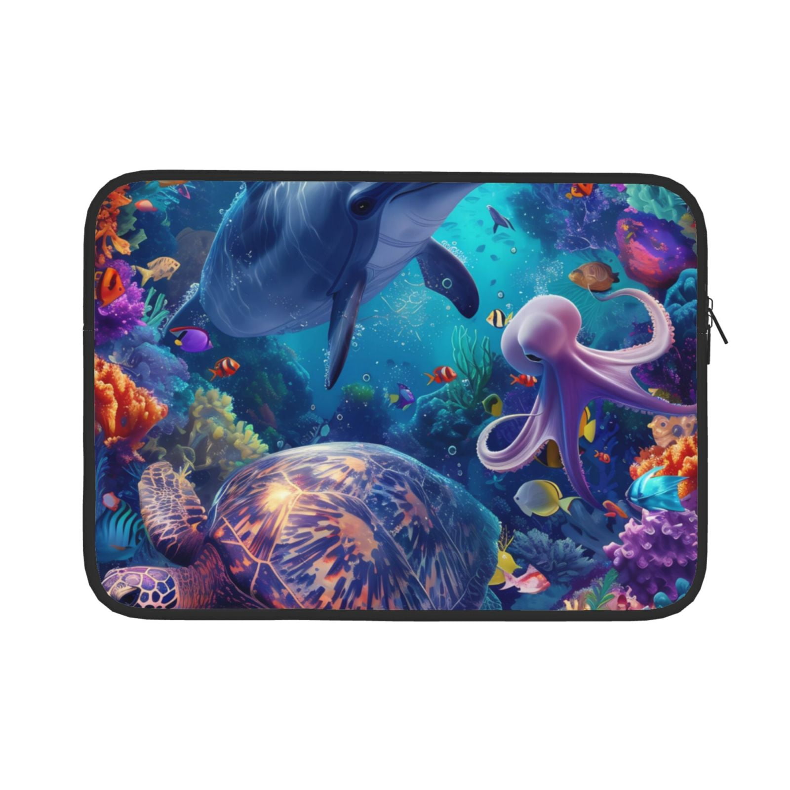 Bingfone Underwater Turtle Dolphin Octopus Laptop Sleeve Case 15 inch ...
