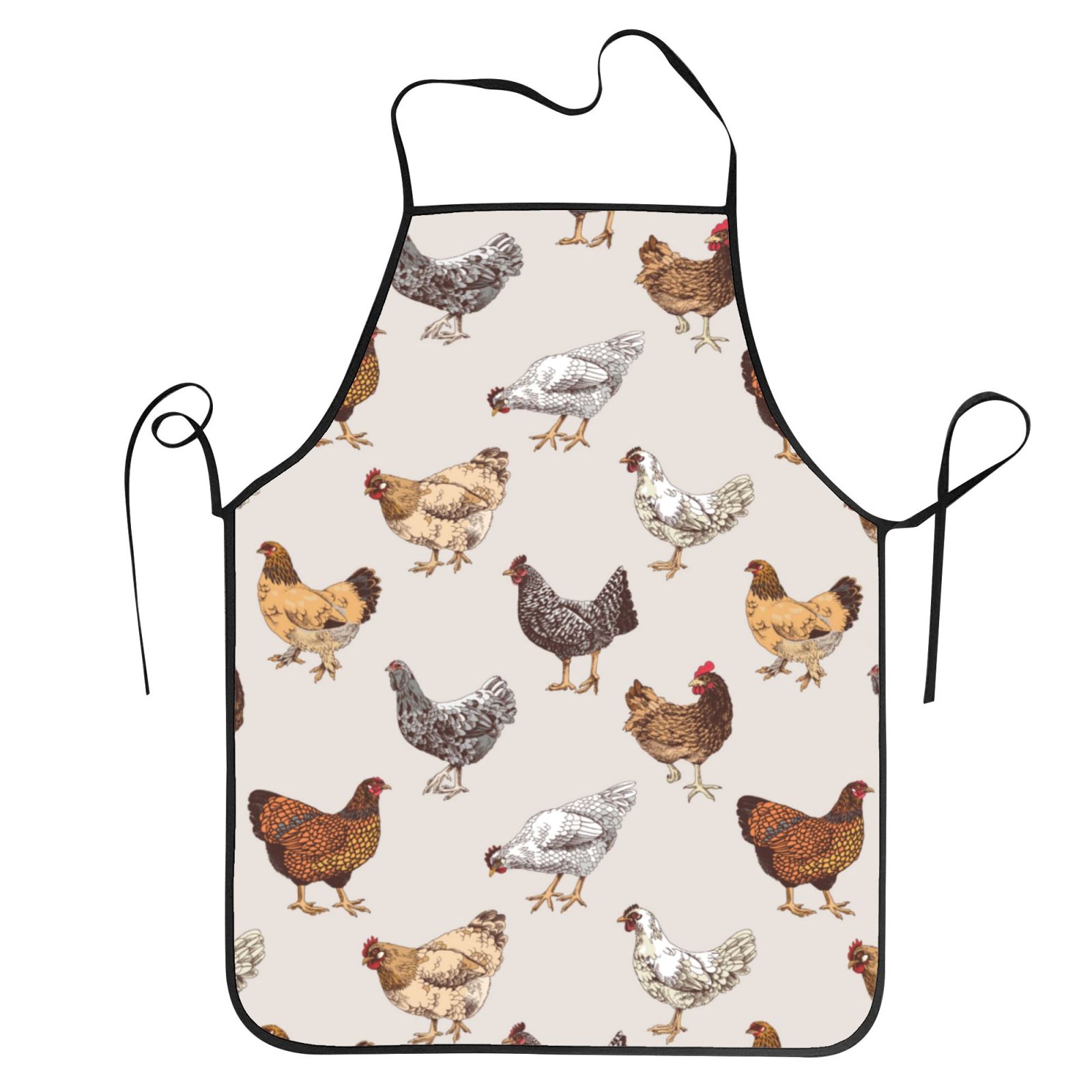 Bingfone Various Chicken for Tie-up Apron, Unisex Waterproof and Stain ...