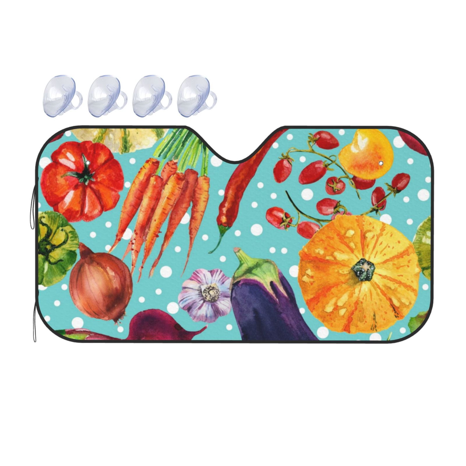 Bingfone Vegetable Car Windshield Sunshade,Sun Foldable Sun Shield Sun ...