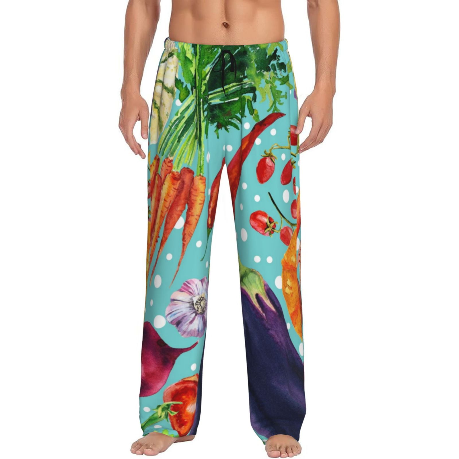 Bingfone Vegetable Mens All Over Print Sleep Pajama Pants-Large ...