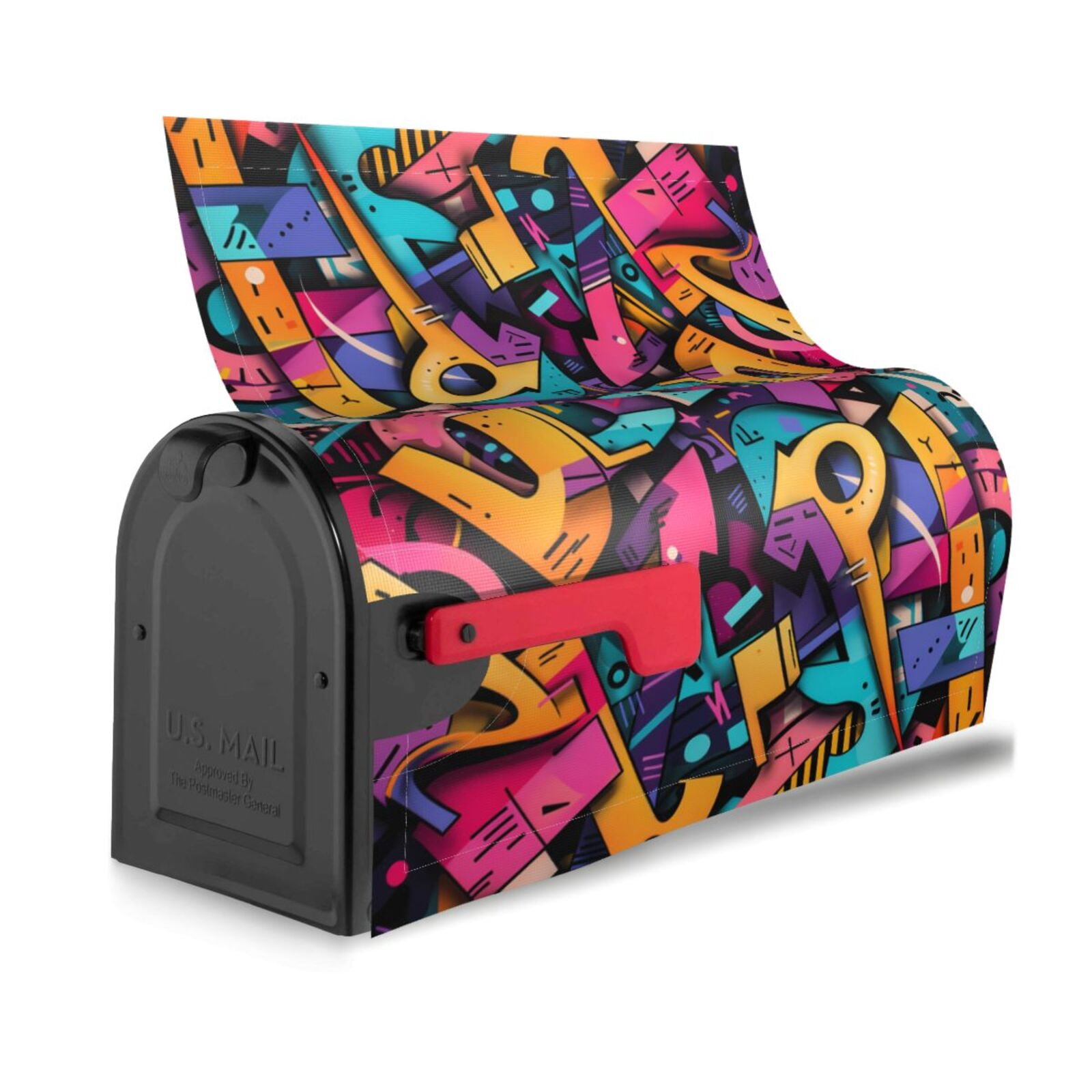 Bingfone Vibrant Graffiti Urban Art Magnetic Mailbox Cover Standard ...