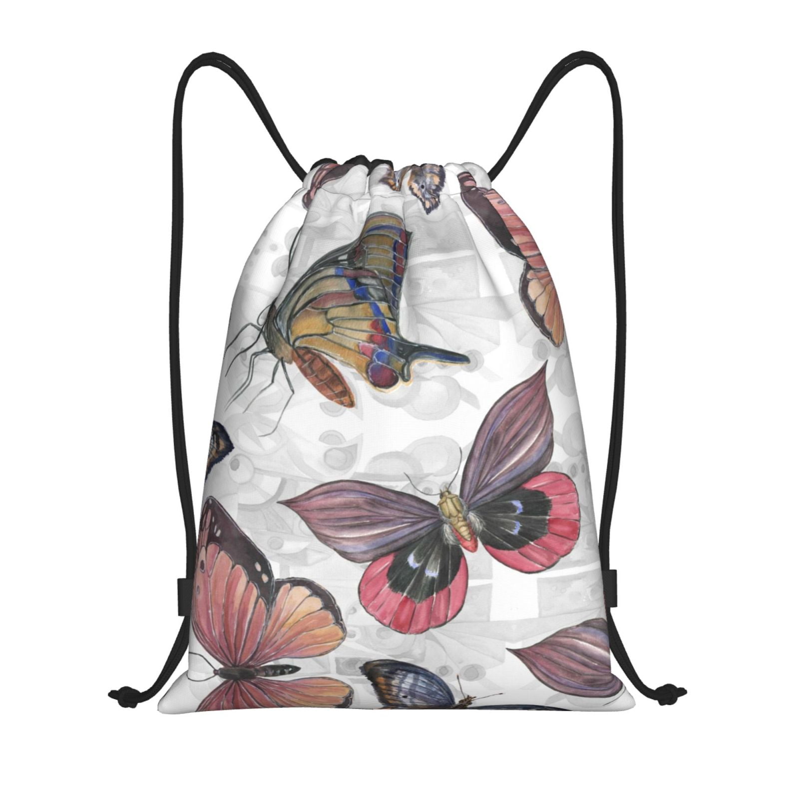 Bingfone Vintage Butterflies Drawstrings Backpacks Bags For Men Women ...