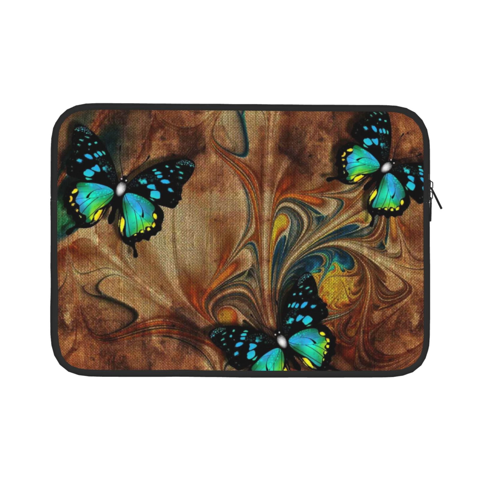 Bingfone Vintage Butterfly Green Laptop Sleeve Case 13 Inch, 360 ...