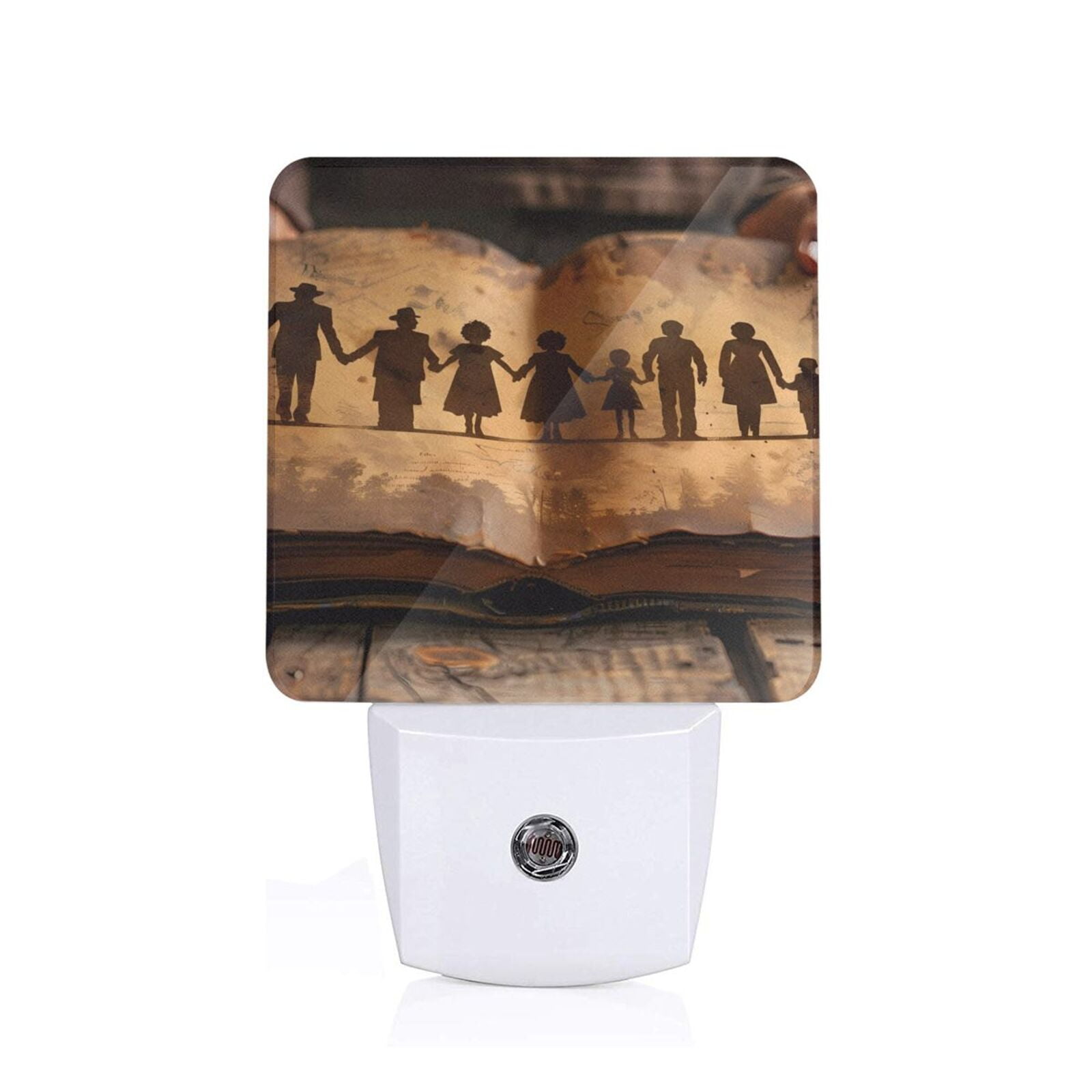 Bingfone Vintage Family History Book Print Night Lights Plug into Wall ...