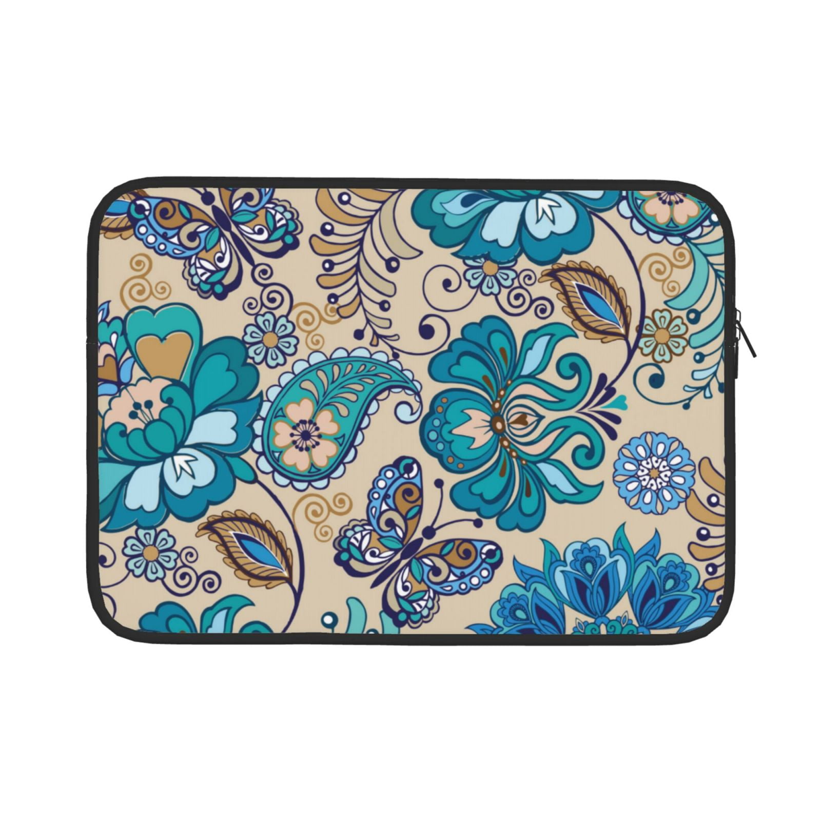 Bingfone Vintage Floral Butterflies Laptop Sleeve Case 13 Inch, 360 ...