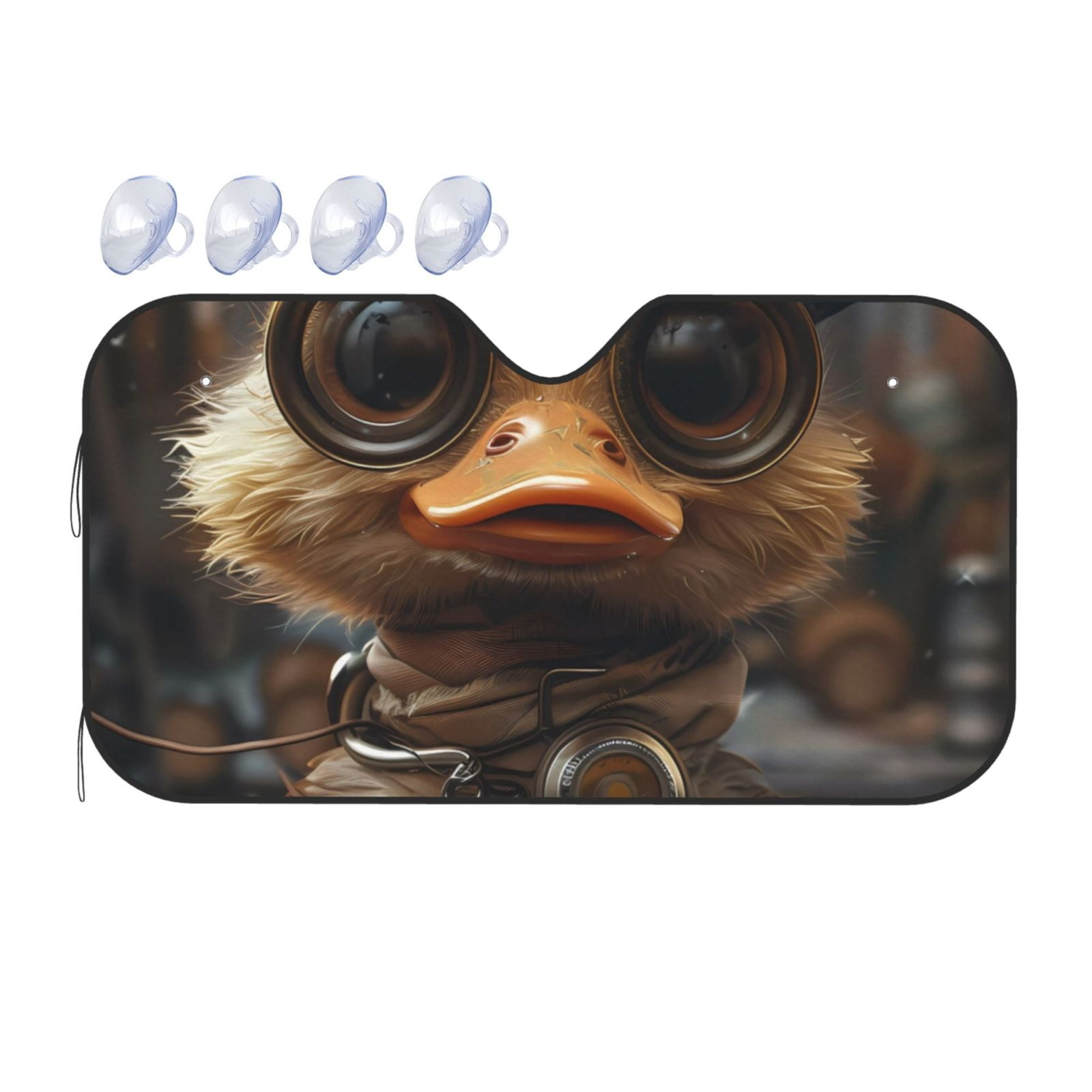 Bingfone Vintage Gentleman Duck Car Windshield Sunshade,Sun Foldable ...