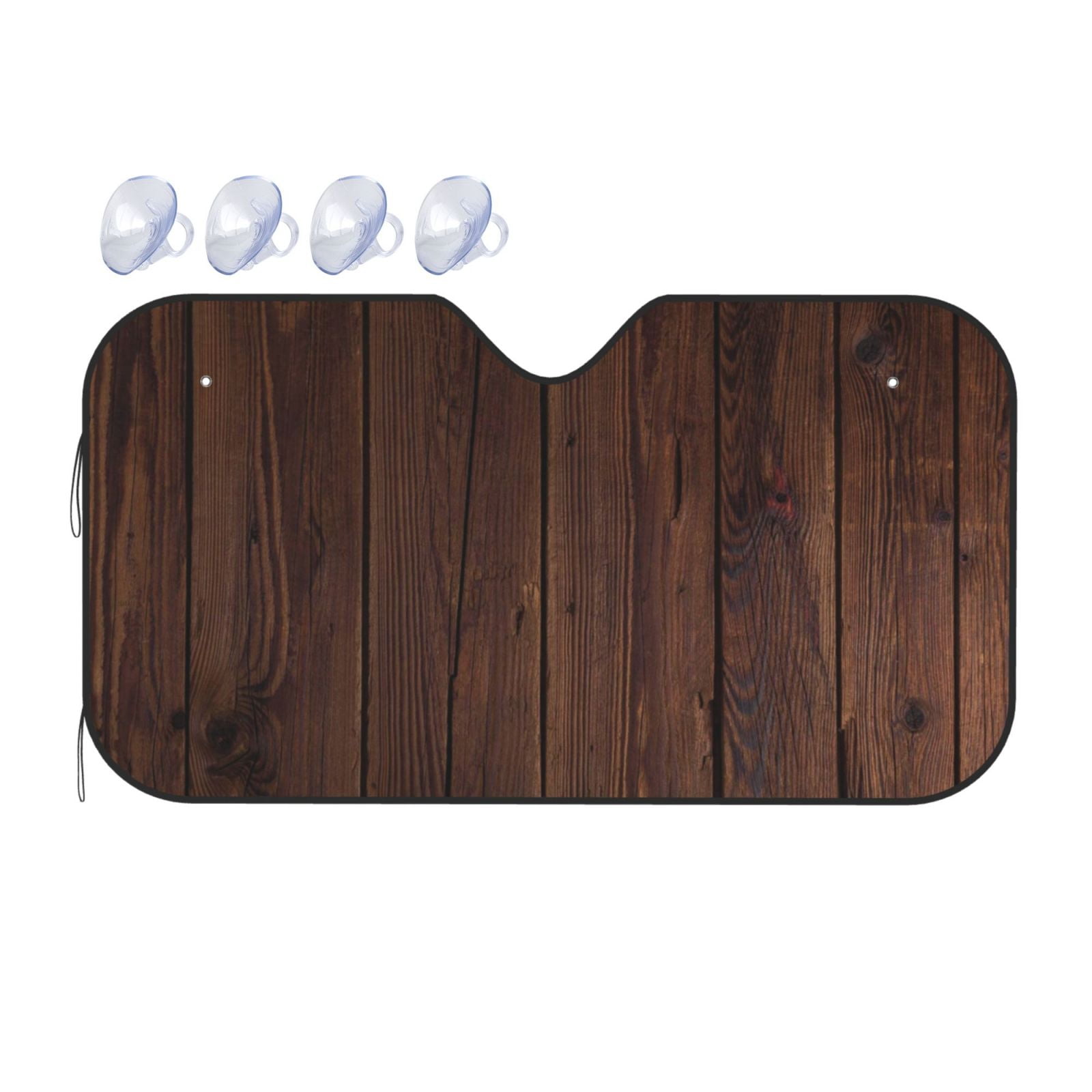 Bingfone Vintage Wood Car Windshield Sunshade,Sun Foldable Sun Shield ...