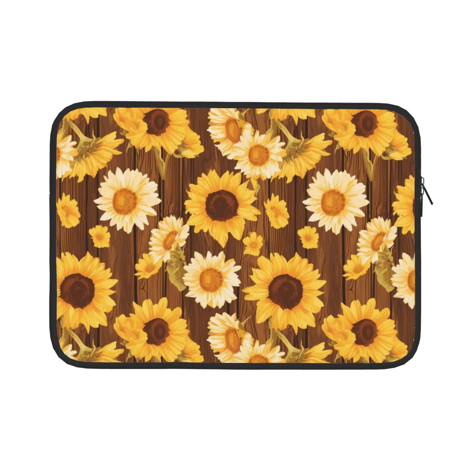 Bingfone Vintage Wood Grain Sunflower A Laptop Sleeve Case 13 inch ...