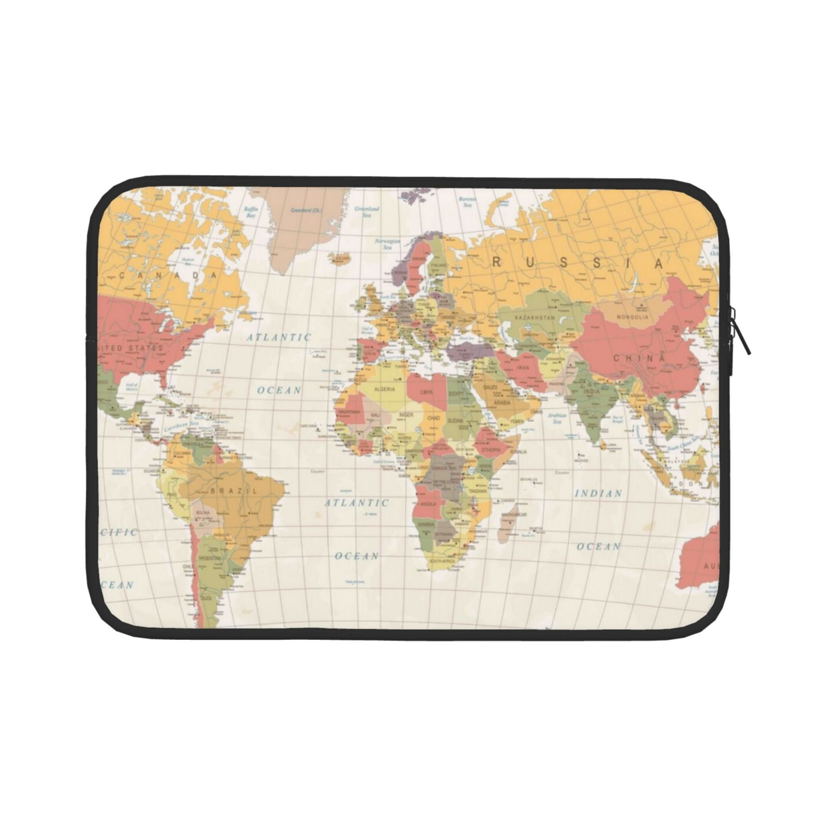 Bingfone Vintage World Map1 Laptop Sleeve Case 13 Inch, 360° Protective Computer Carrying Bag ...