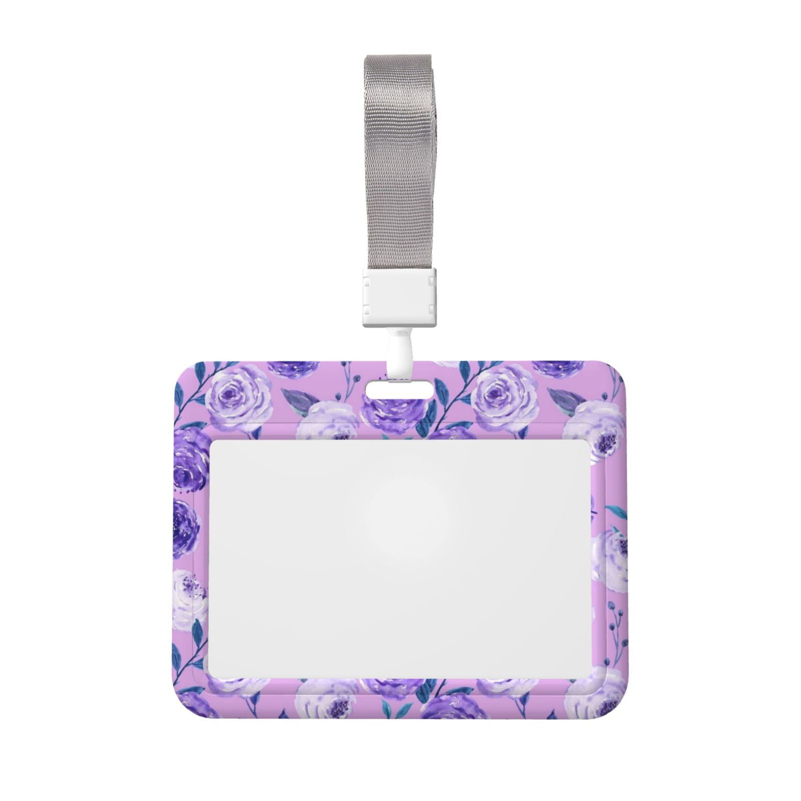 Bingfone Violet Card Badge Holder,for Girls Girly Women 4 x 3 Inch ...