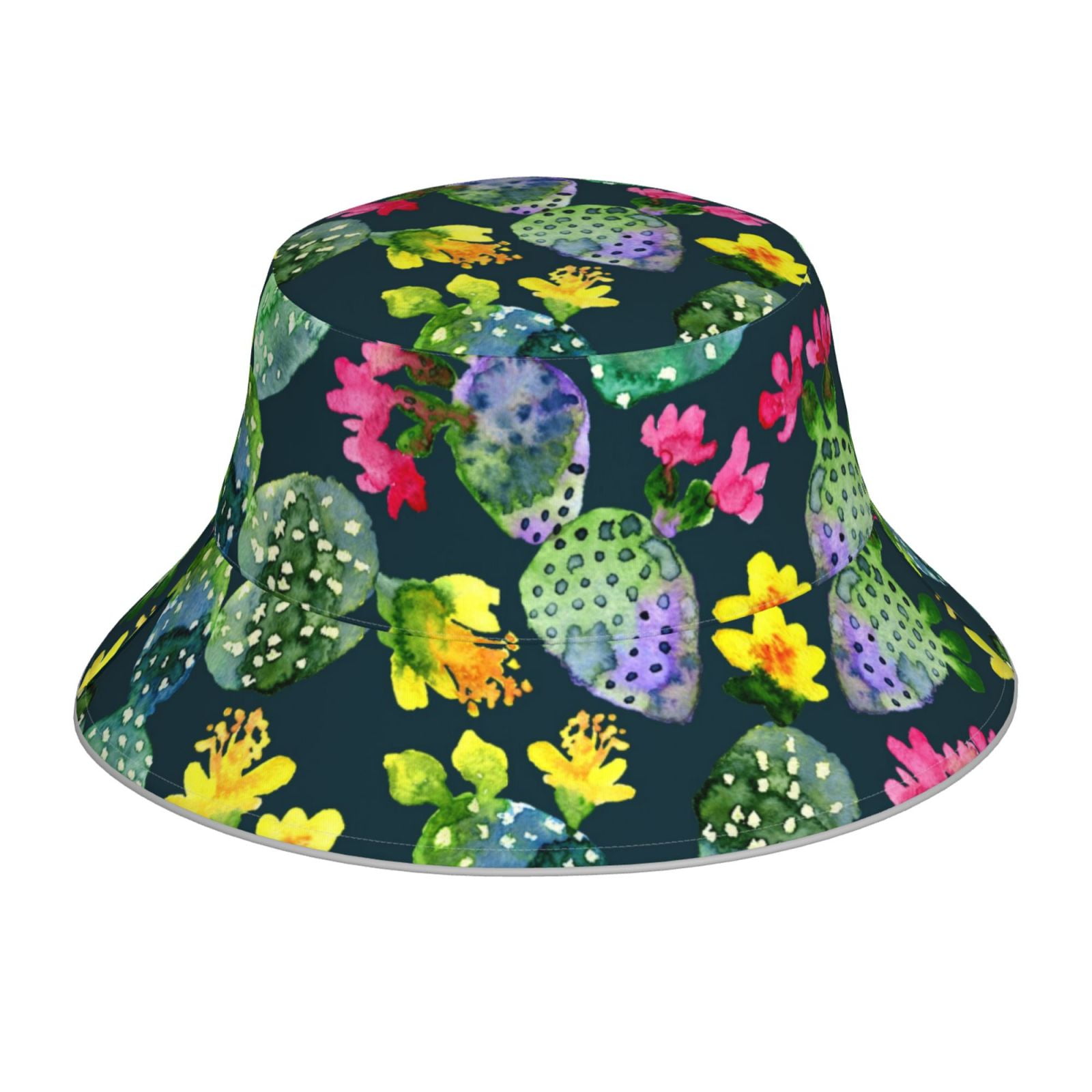 Bingfone Watercolor Cactuses Bucket Hat For Men Women,Packable ...