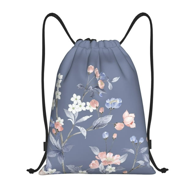 Bingfone Watercolor Flowers Butterfly Drawstrings Backpacks Bags For ...