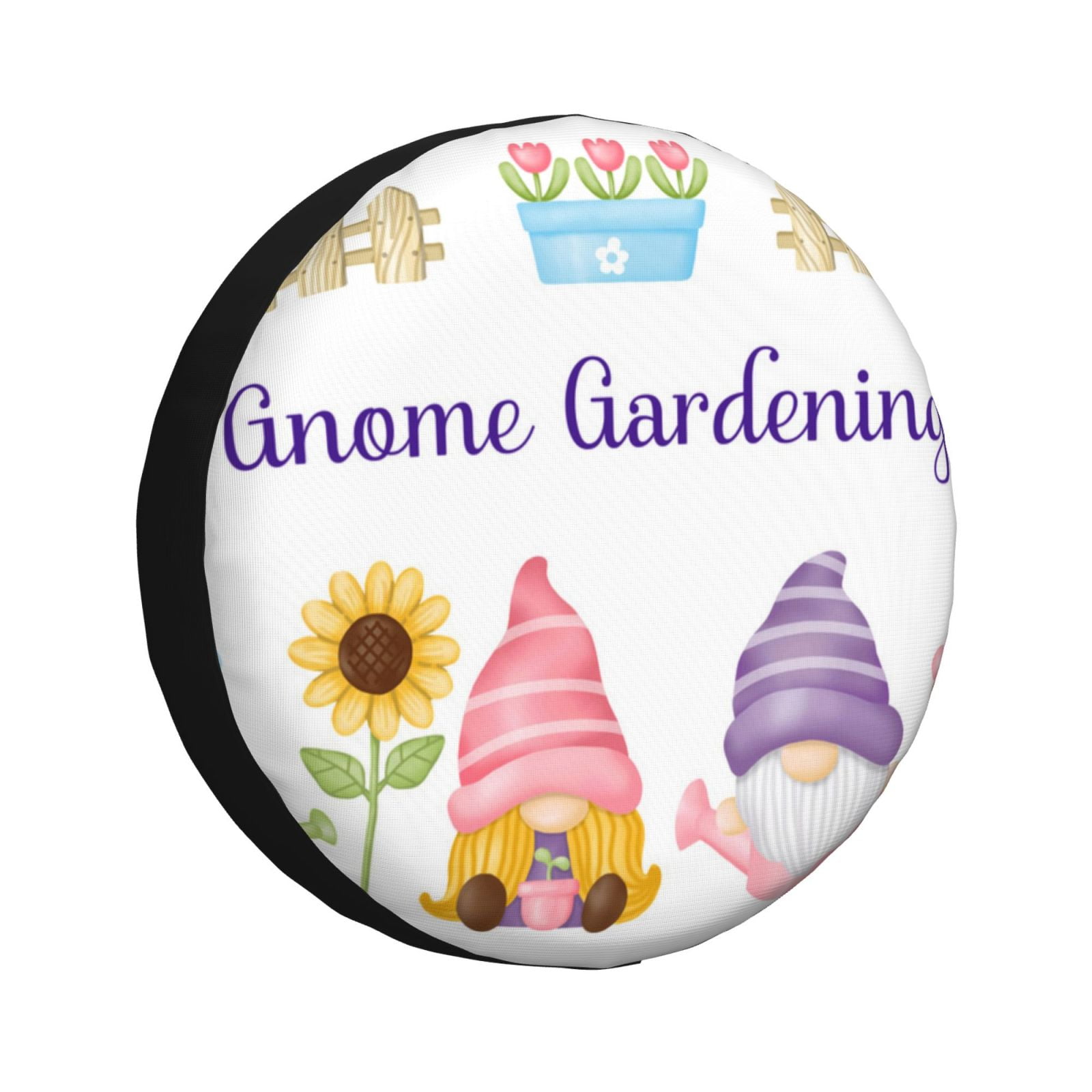 Bingfone Watercolor Gnome Garden Spare Tire Cover Weatherproof ...