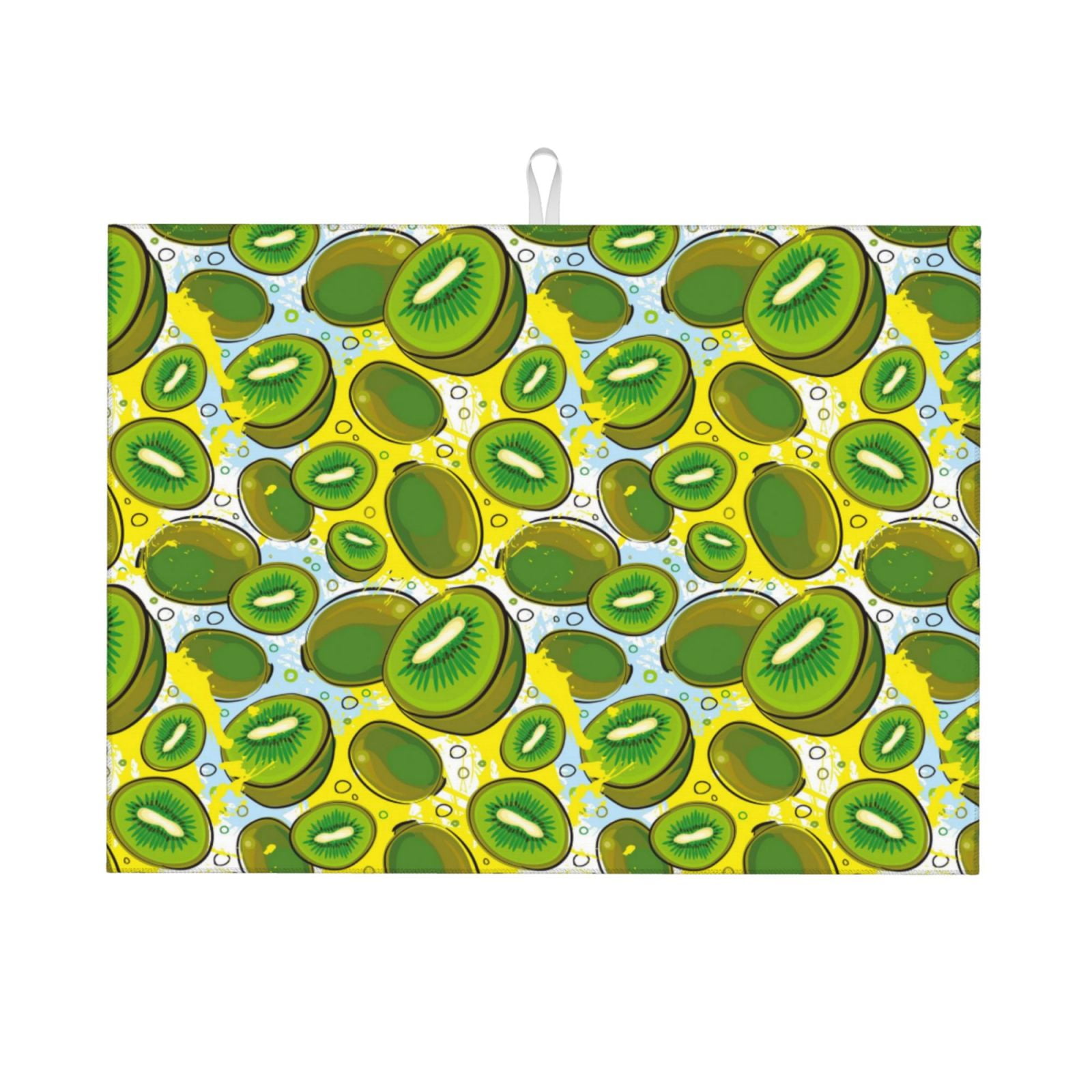 Bingfone Watercolor Kiwi Fruits Summer ,18" X 24"Dish Drying Mat For ...