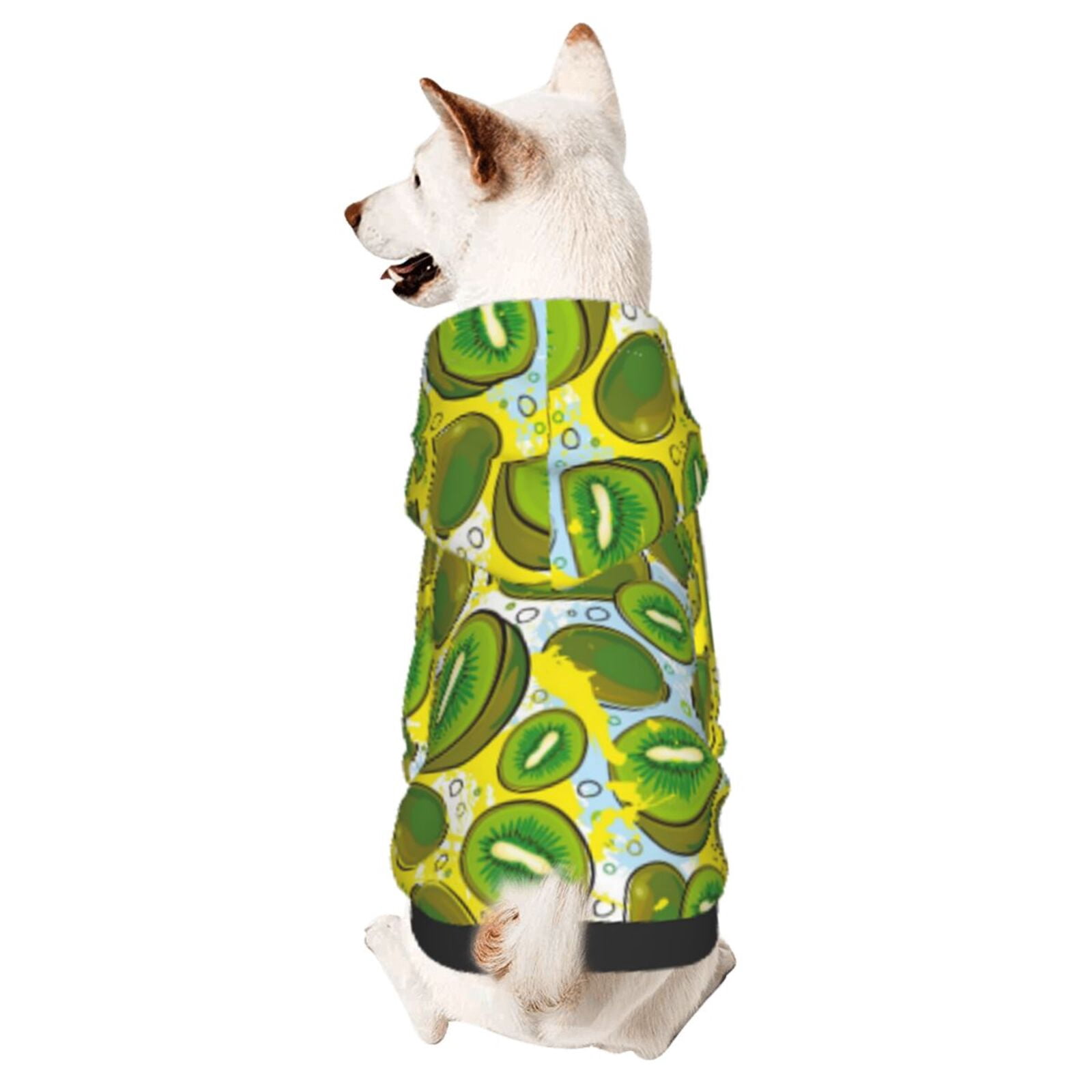Bingfone Watercolor Kiwi Fruits Summer Dog Clothes Hoodie, Pet Winter ...