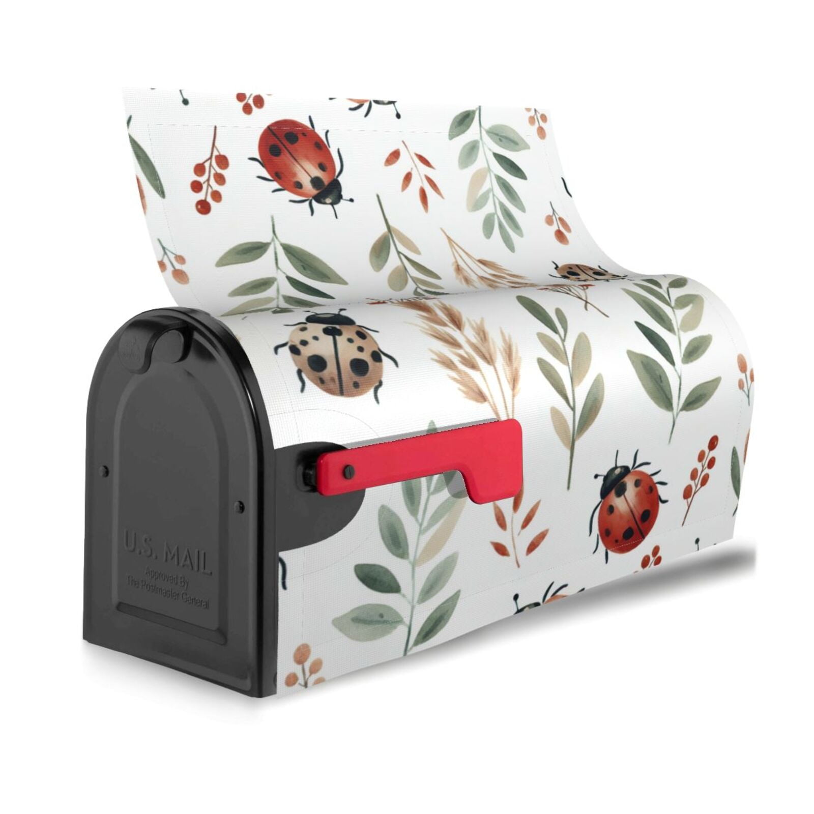 Bingfone Watercolor Ladybug Magnetic Mailbox Cover Standard Size for ...