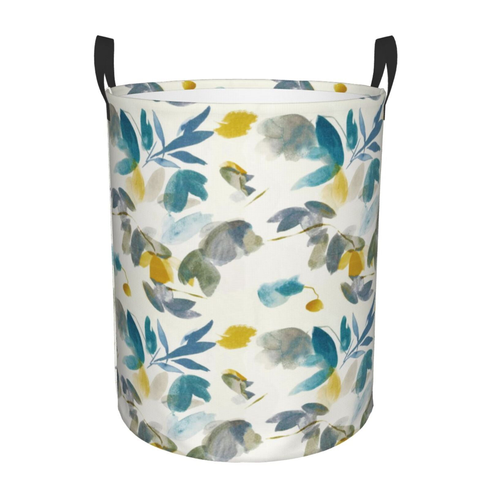 Bingfone Watercolor Leaves Waterproof Foldable Laundry Hamper Bucket ...