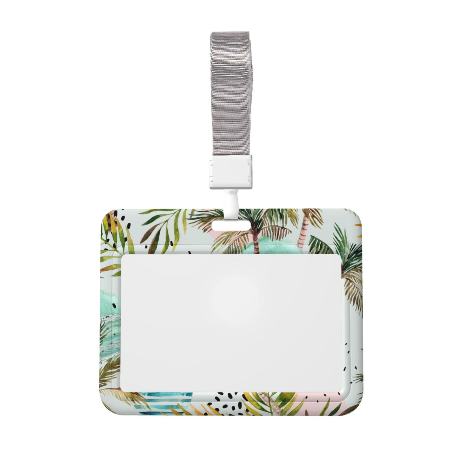 Bingfone Watercolor Palm Tree Card Badge Holder,for Girls Girly Women 4 ...