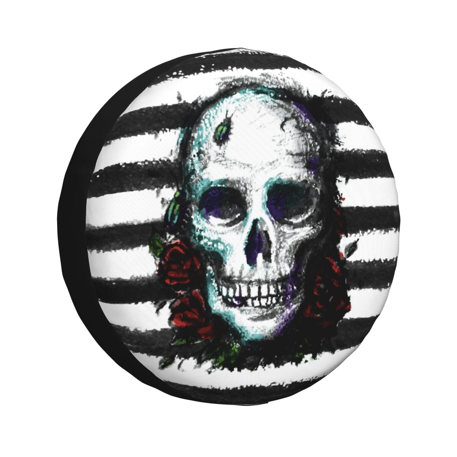 Bingfone Watercolor Skull Spare Tire Cover Weatherproof Universal Wheel ...
