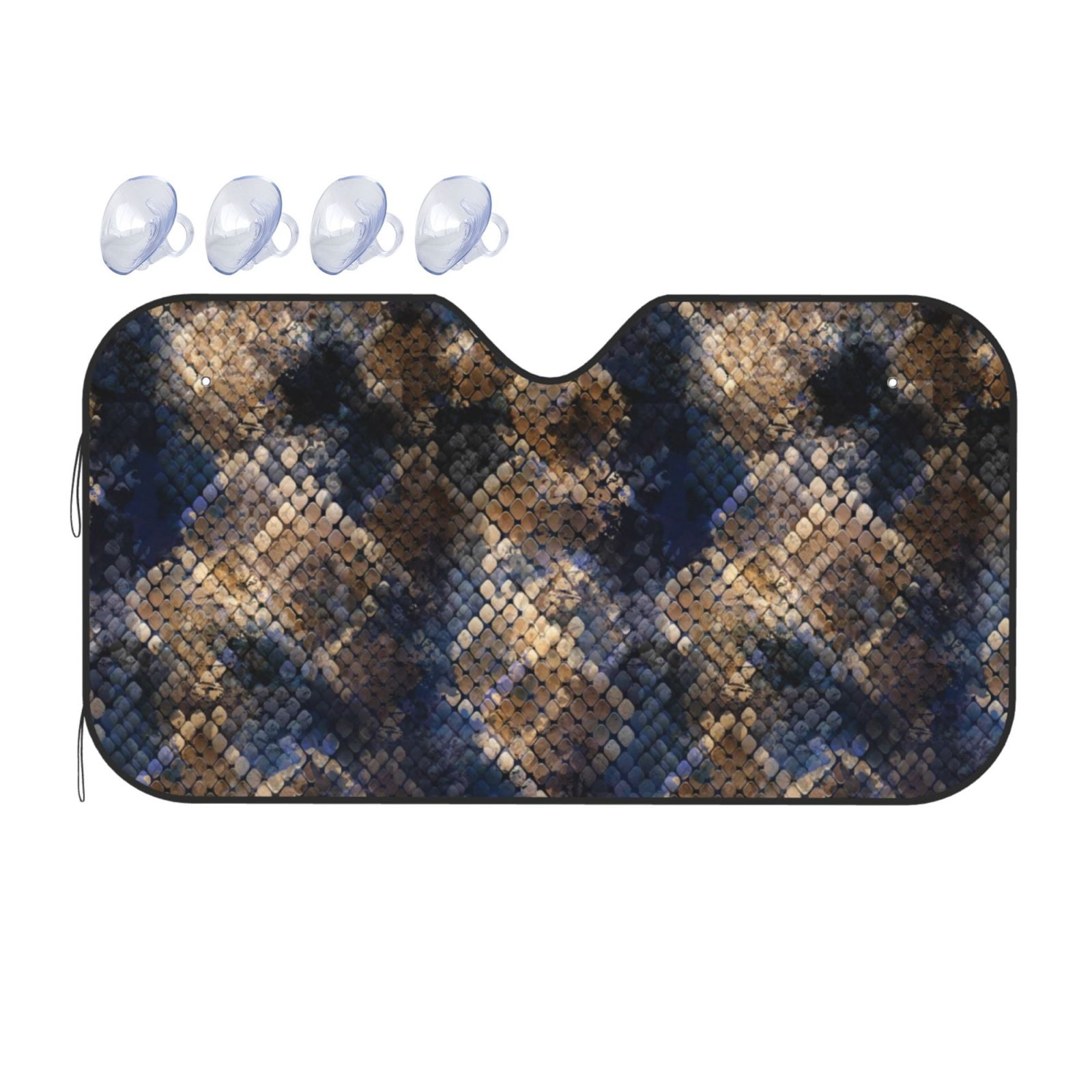 Bingfone Watercolor Snake Skin Car Windshield Sunshade,Sun Foldable Sun ...