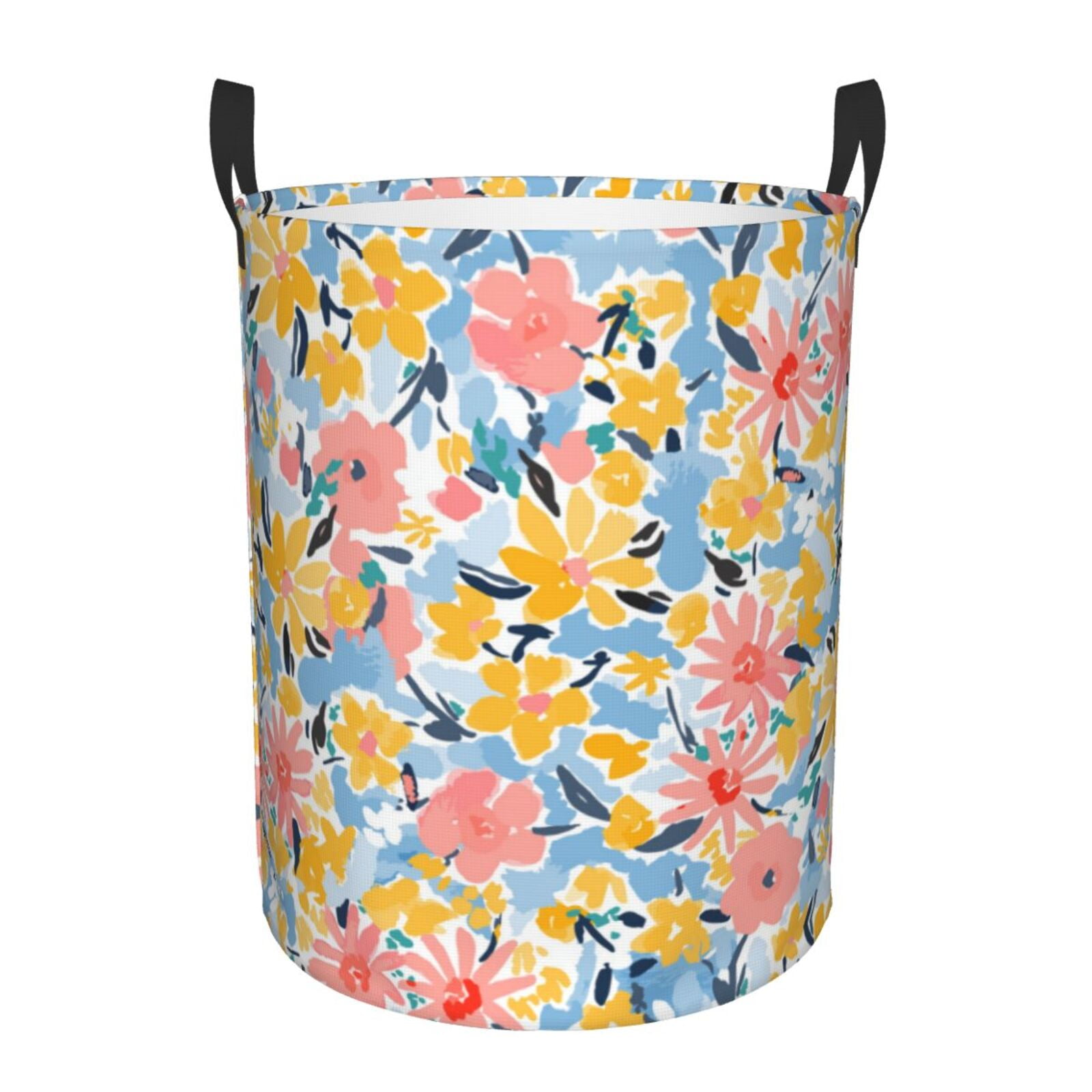 Bingfone Watercolor Wildflowers Waterproof Foldable Laundry Hamper ...