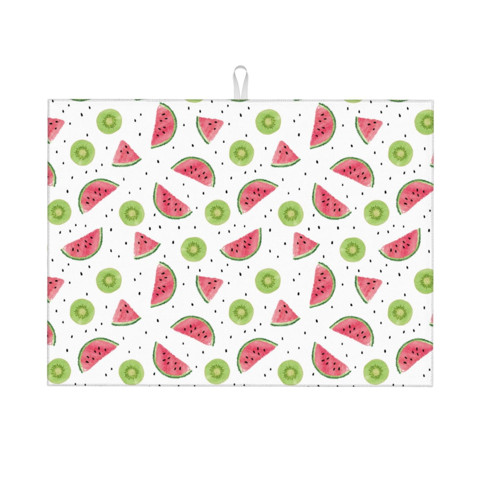 Bingfone Watermelon And Kiwi ,18" x 24"Dish Drying Mat for Kitchen ...