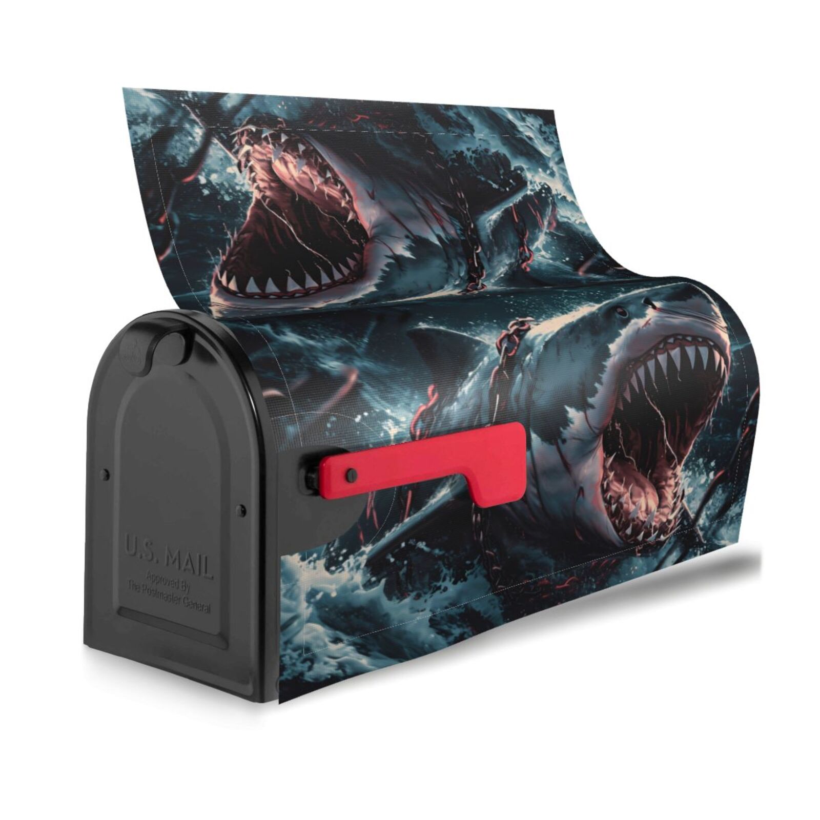 Bingfone Wave Chain Shark Magnetic Mailbox Cover Standard Size for ...