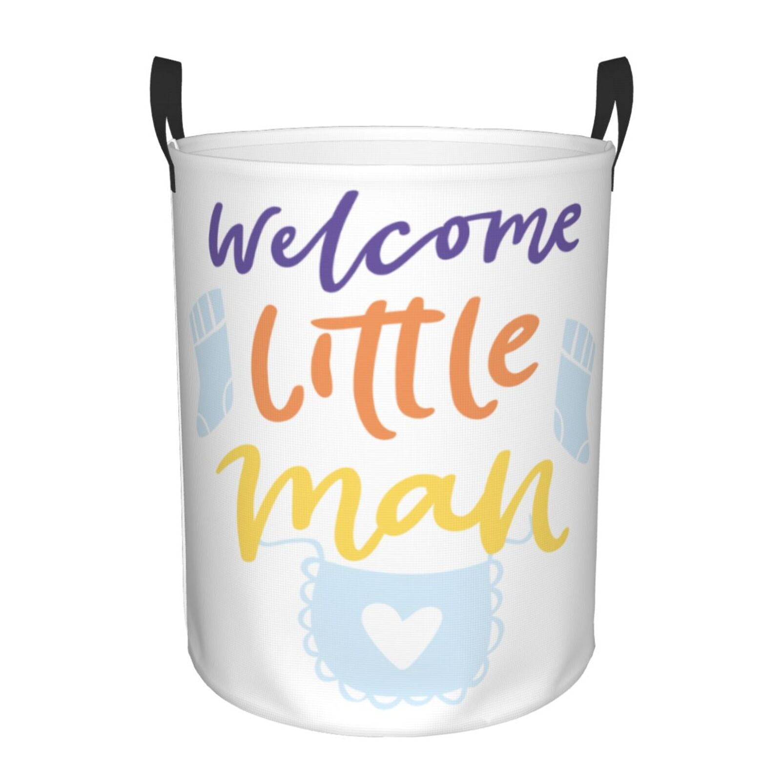 Bingfone Welcome Little Man Waterproof Foldable Laundry Hamper Bucket ...