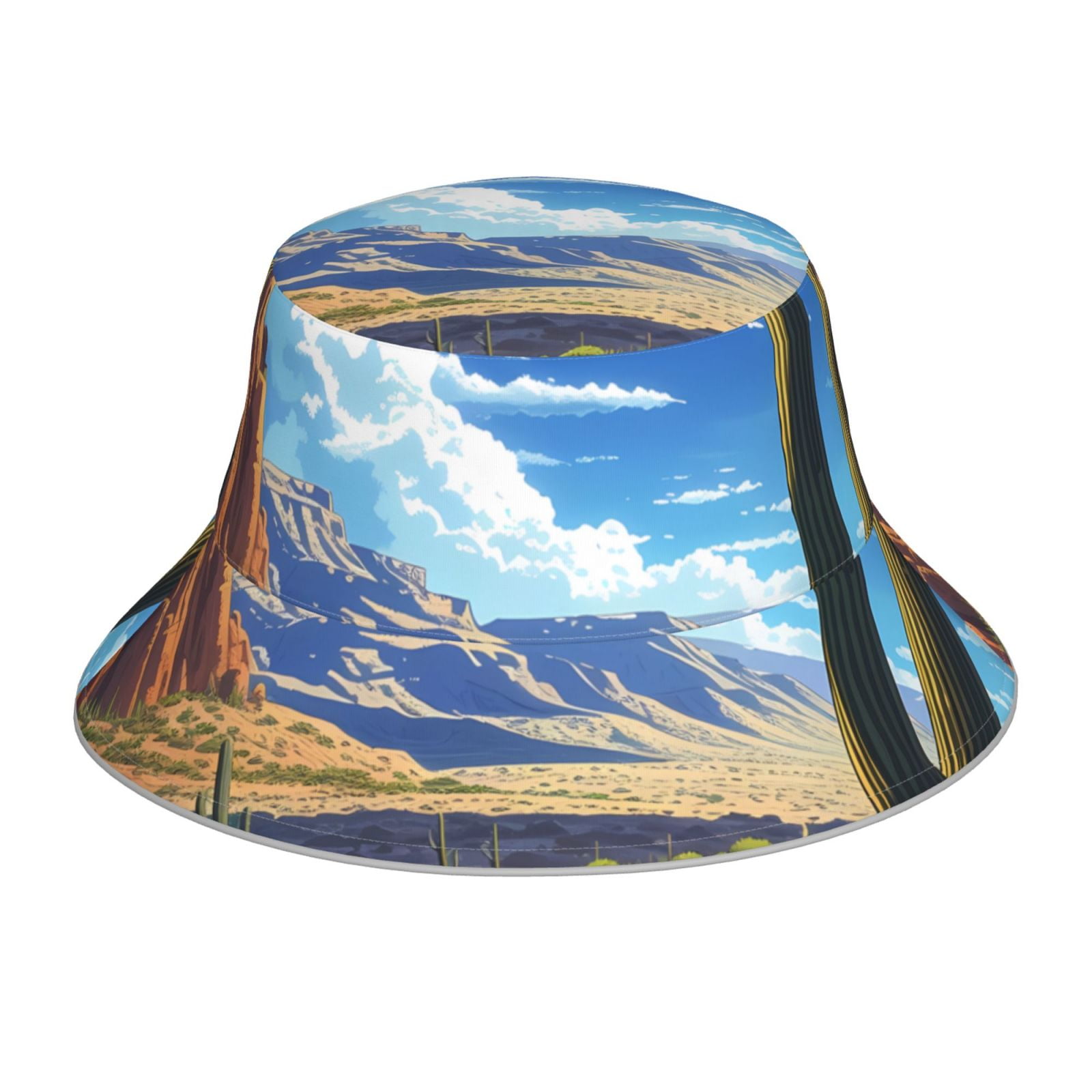 Bingfone Western Desert Cactus Bucket Hat for Men Women,Packable ...