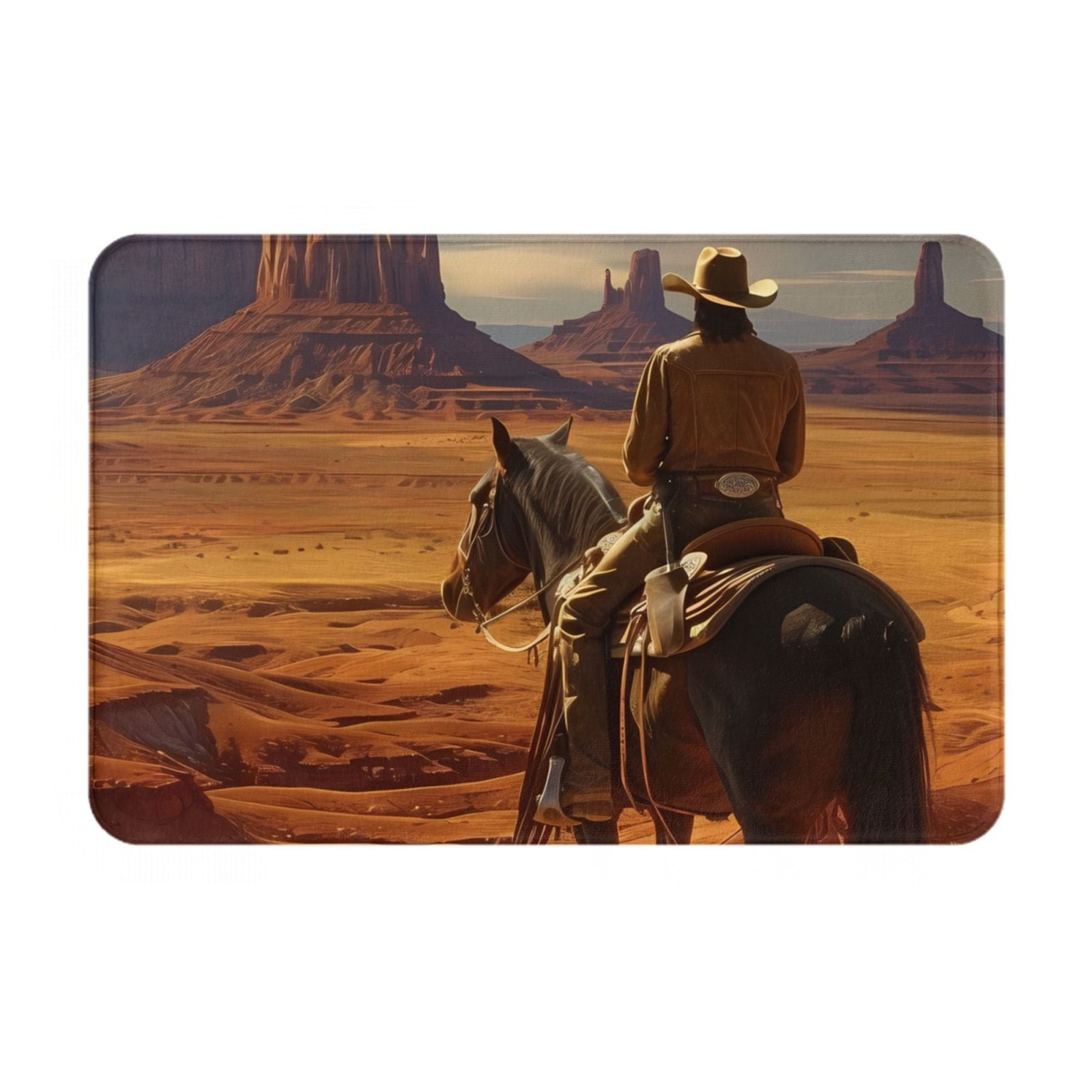 Bingfone Western Desert Cowboy Cloud Door Mat 16"x24" Front Entrance ...