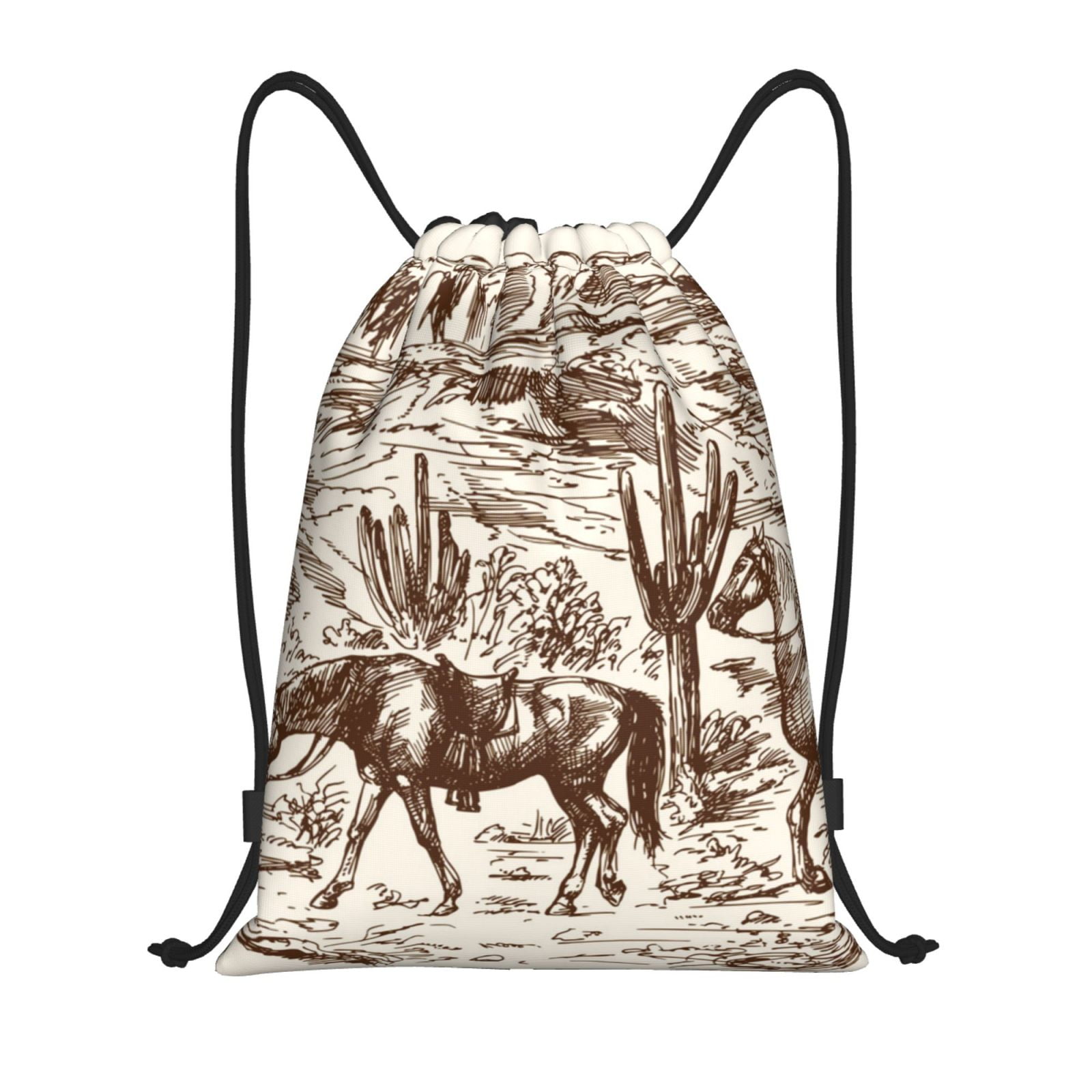 Bingfone Western Desert Cowboys2 Drawstrings Backpacks Bags For Men ...