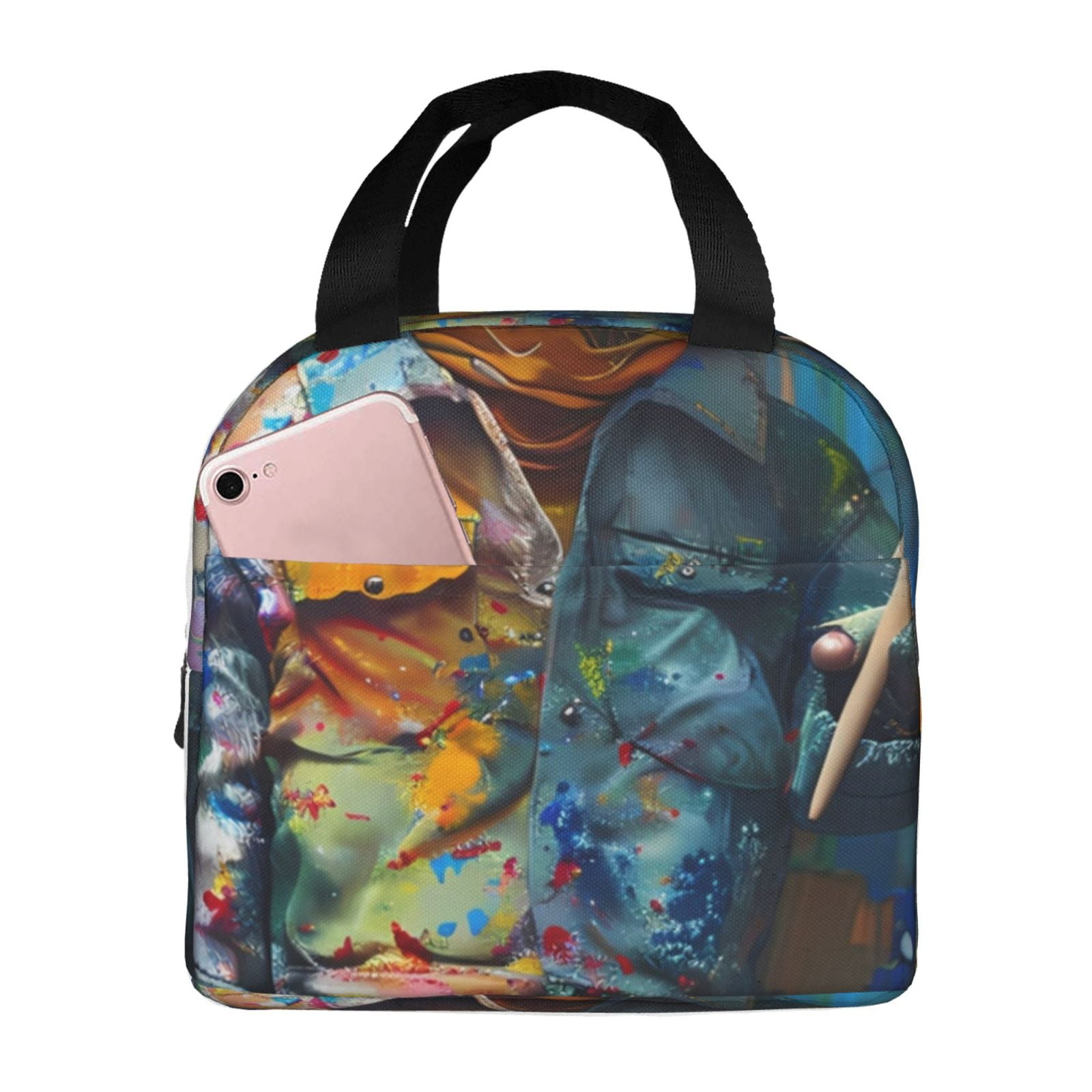 Bingfone Whimsical Goat Artist Print Lunch Bag Insulated Lunch Box ...