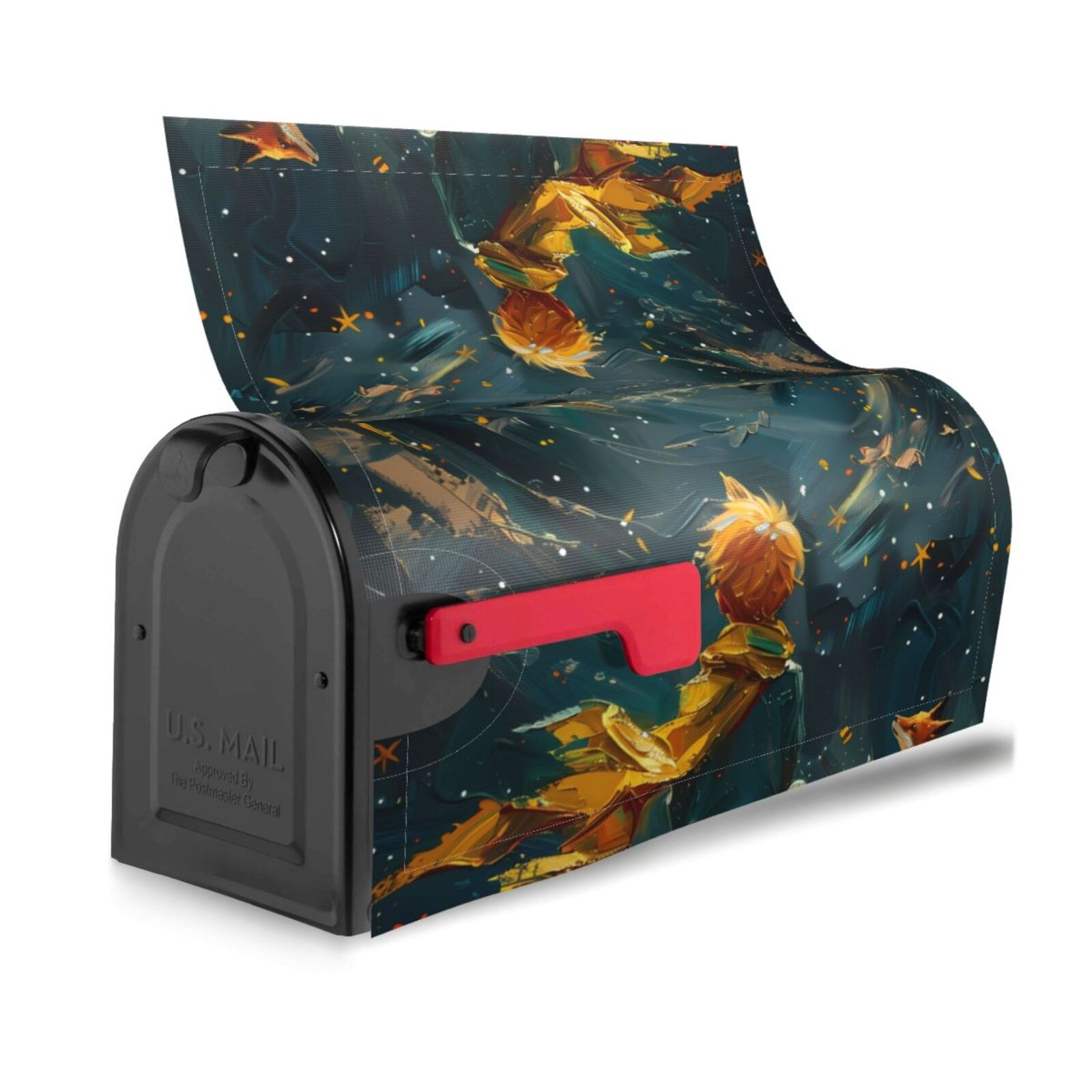 Bingfone Whimsical Starry Night Scene Magnetic Mailbox Cover Standard ...