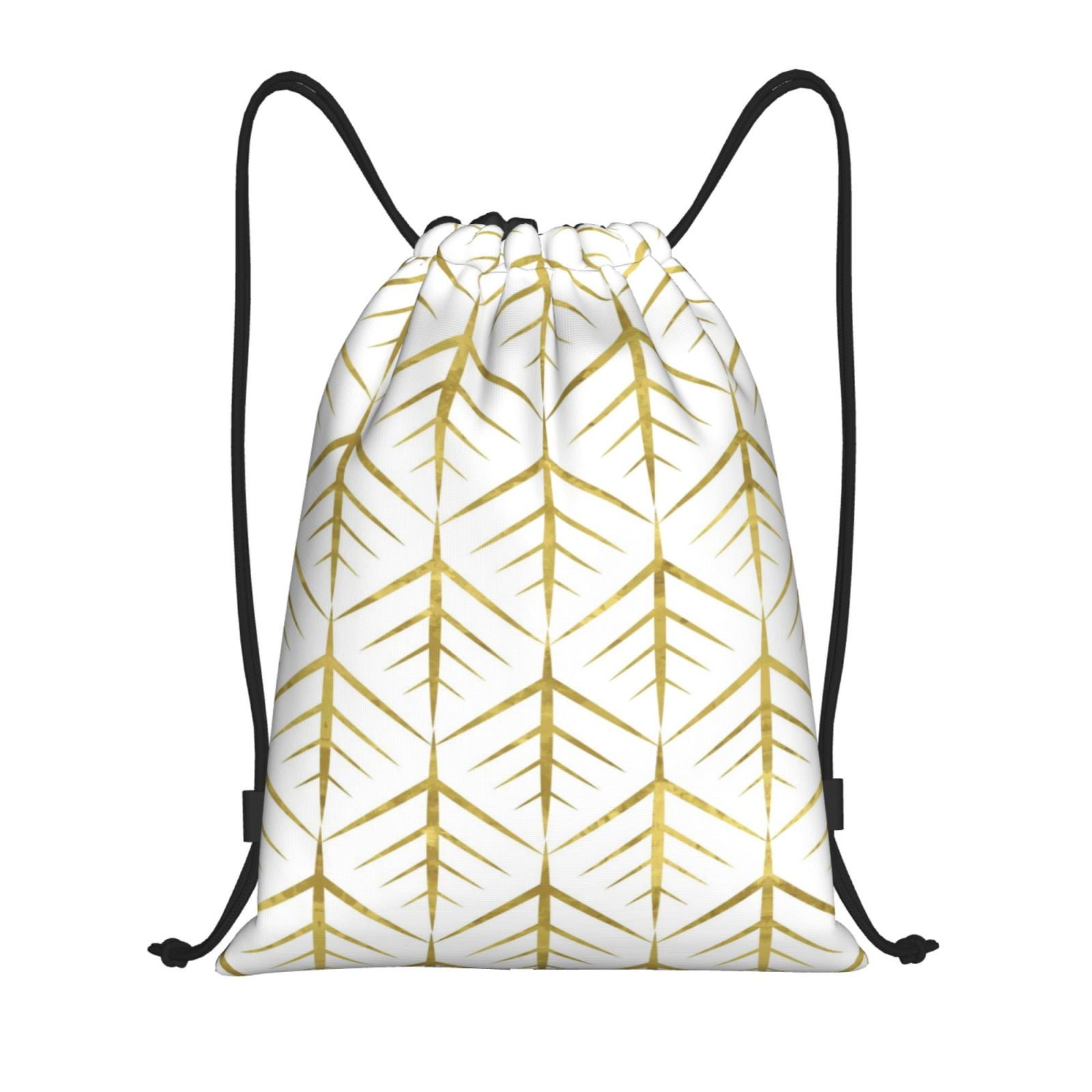 Bingfone White And Gold Geometry Drawstrings Backpacks Bags for Men ...