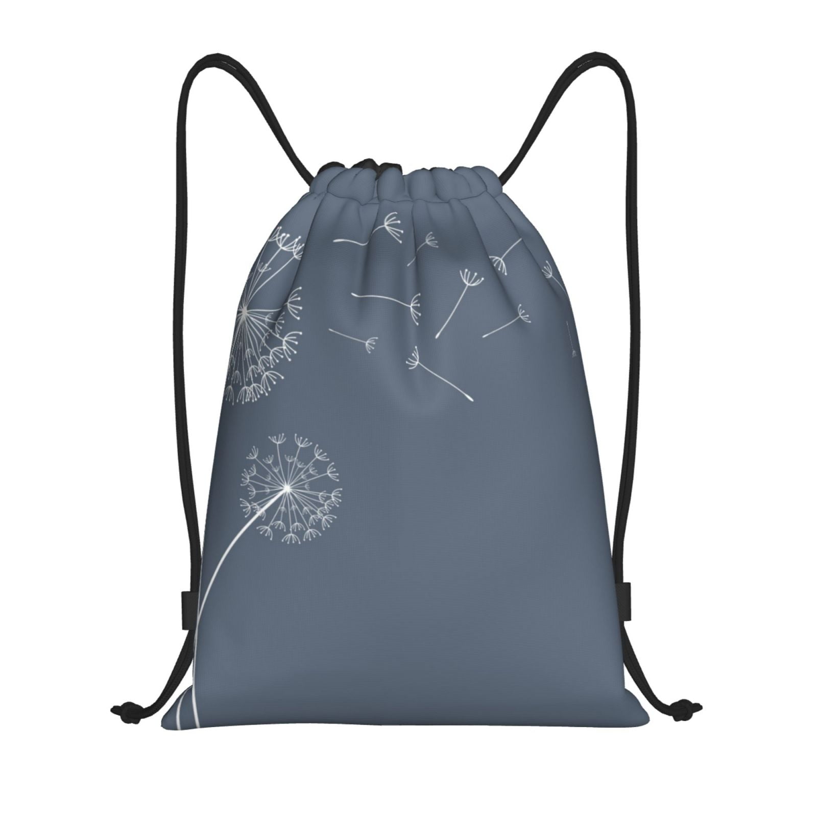 Bingfone White Dandelion Drawstrings Backpacks Bags for Men Women Gym ...