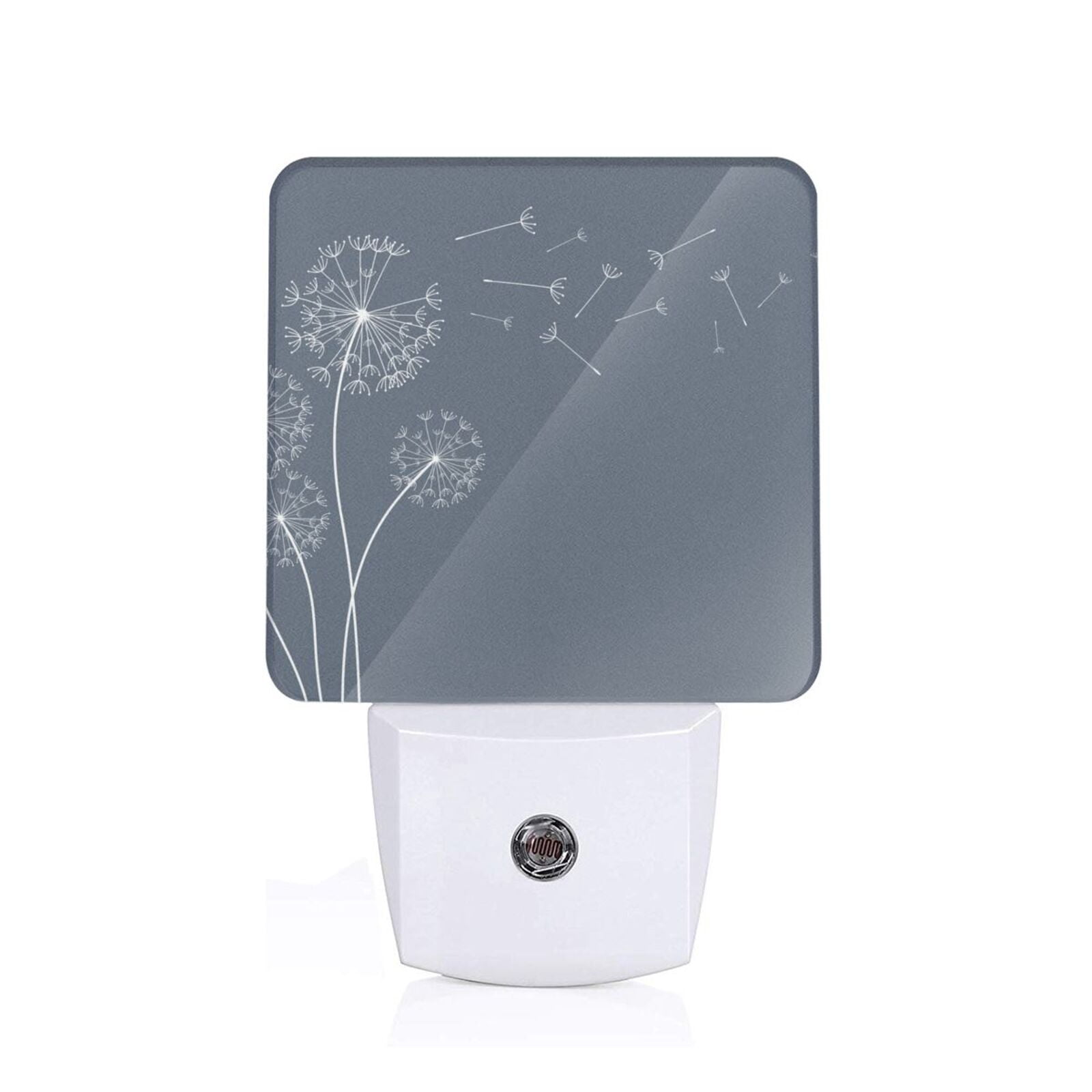 Bingfone White Dandelion Print Night Lights Plug into Wall,Dusk to Dawn ...