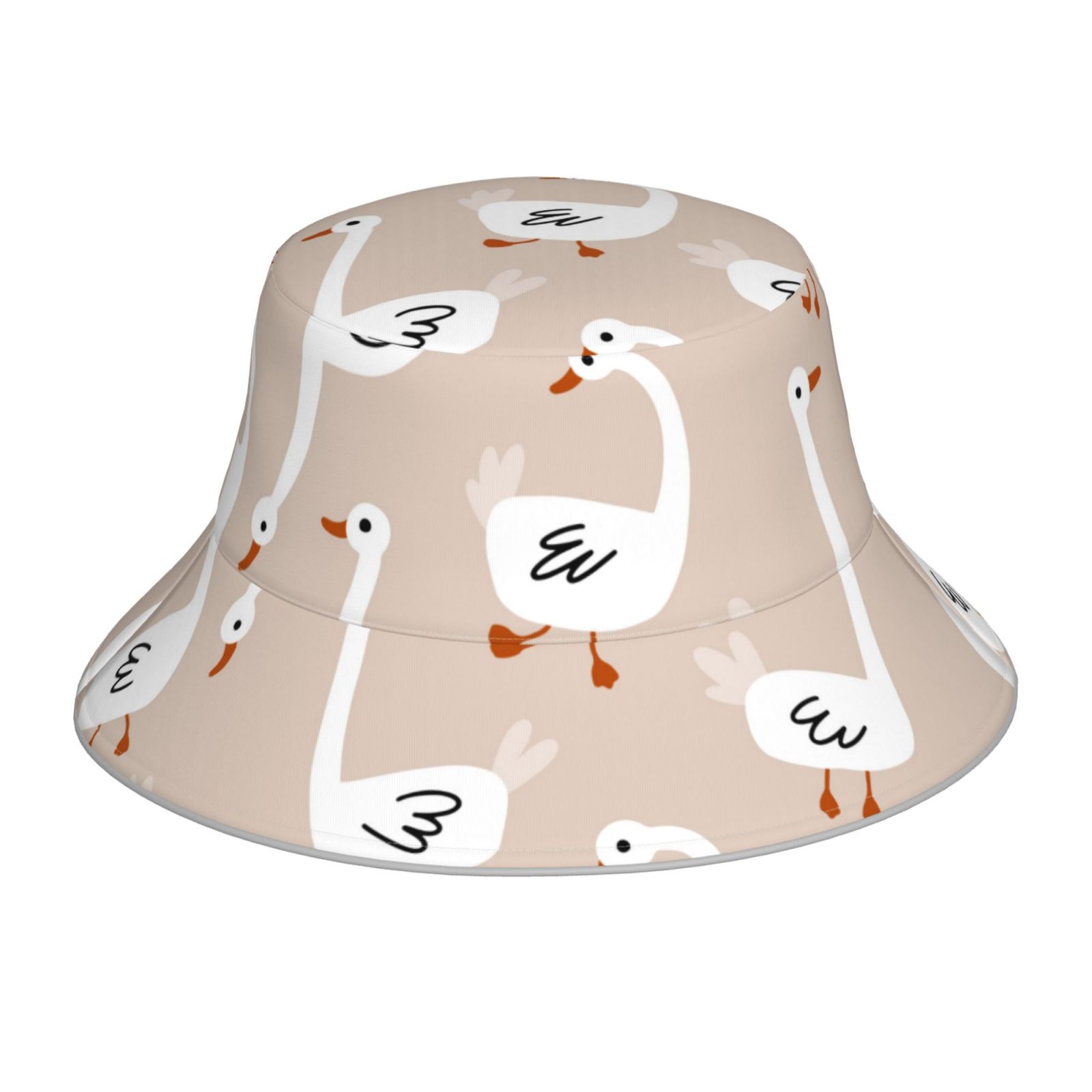 Bingfone White Goose Bucket Hat For Men Women,Packable Reversible ...