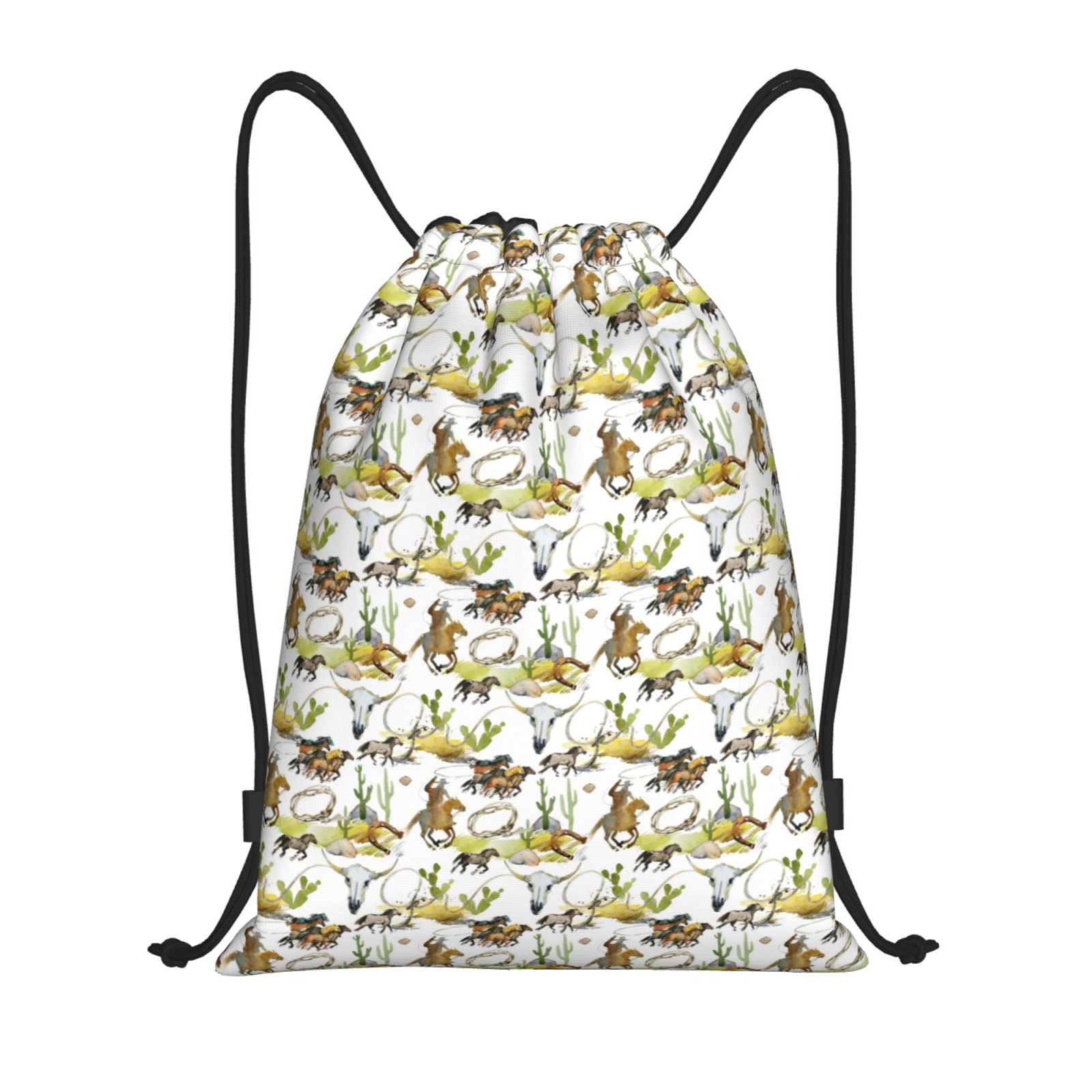 Bingfone Wild West Western Drawstrings Backpacks Bags for Men Women Gym ...