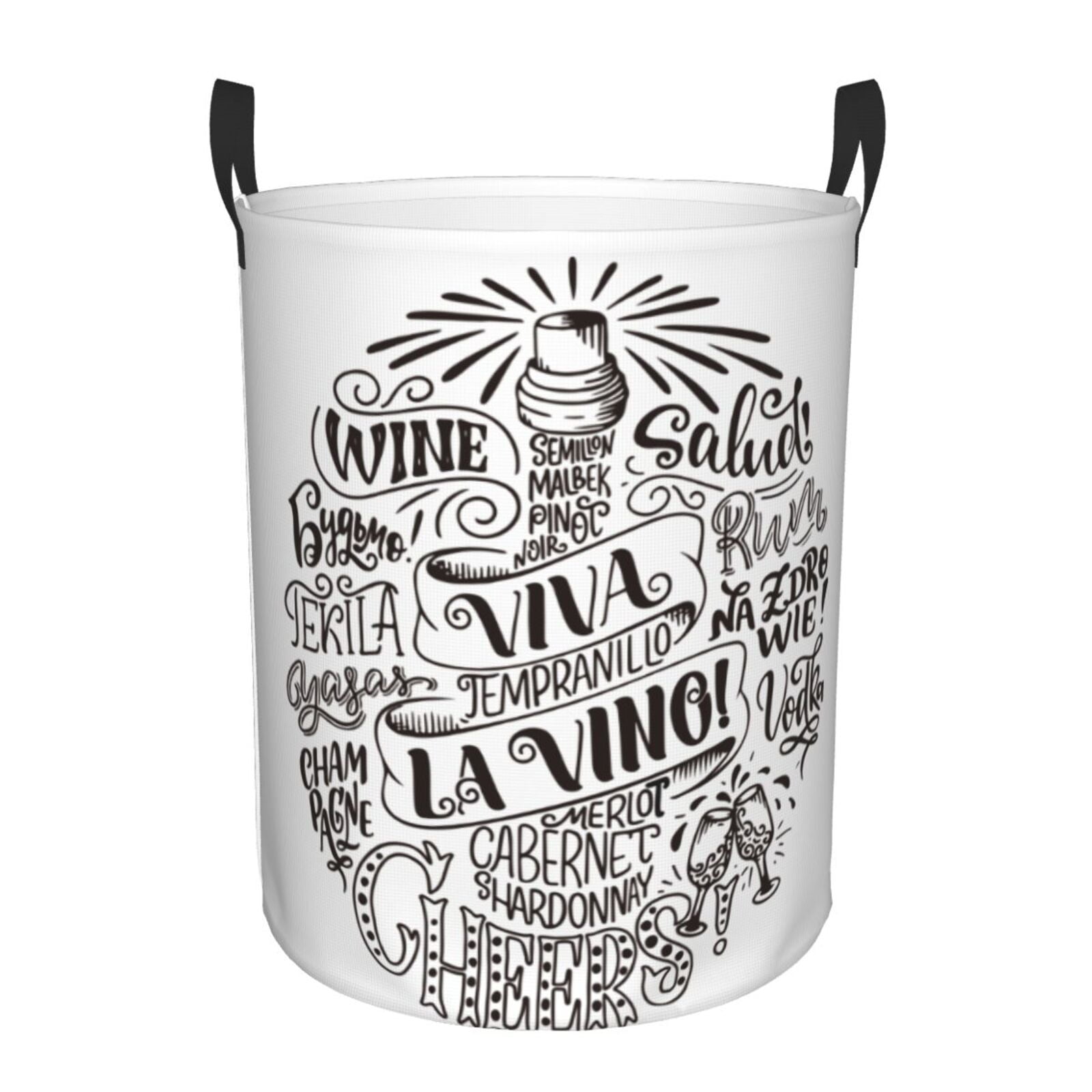 Bingfone Wine Waterproof Foldable Laundry Hamper Bucket With Handles ...